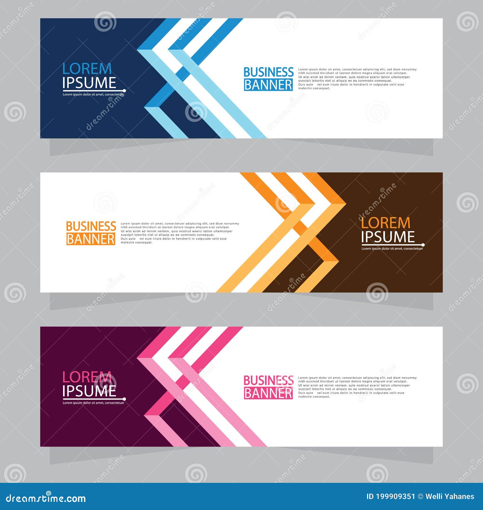 Vector Abstract Design Web Banner Template. Web Design Elements ...