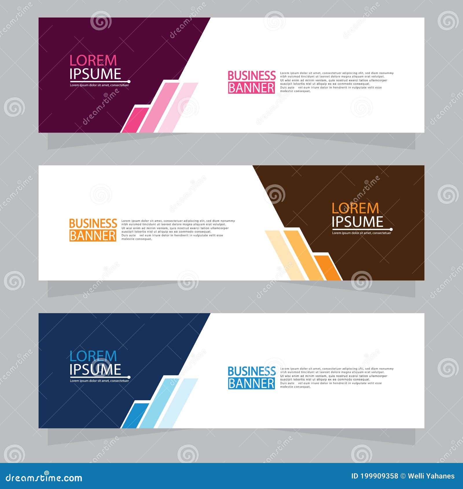 Vector Abstract Design Web Banner Template. Web Design Elements ...
