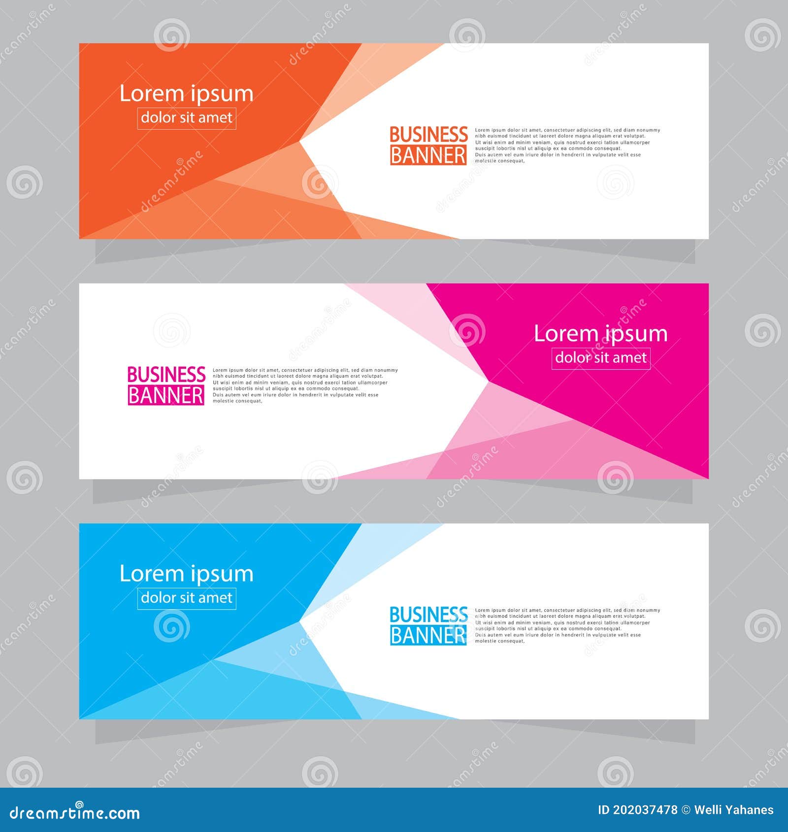 Vector Abstract Design Web Banner Template. Web Design Elements ...