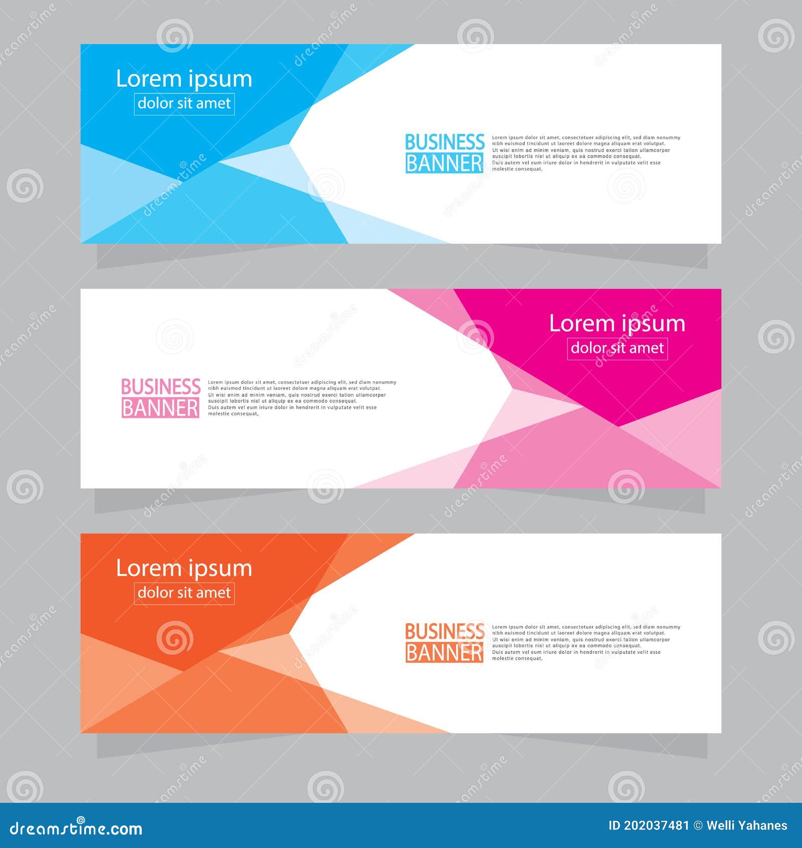 Vector Abstract Design Web Banner Template. Web Design Elements ...