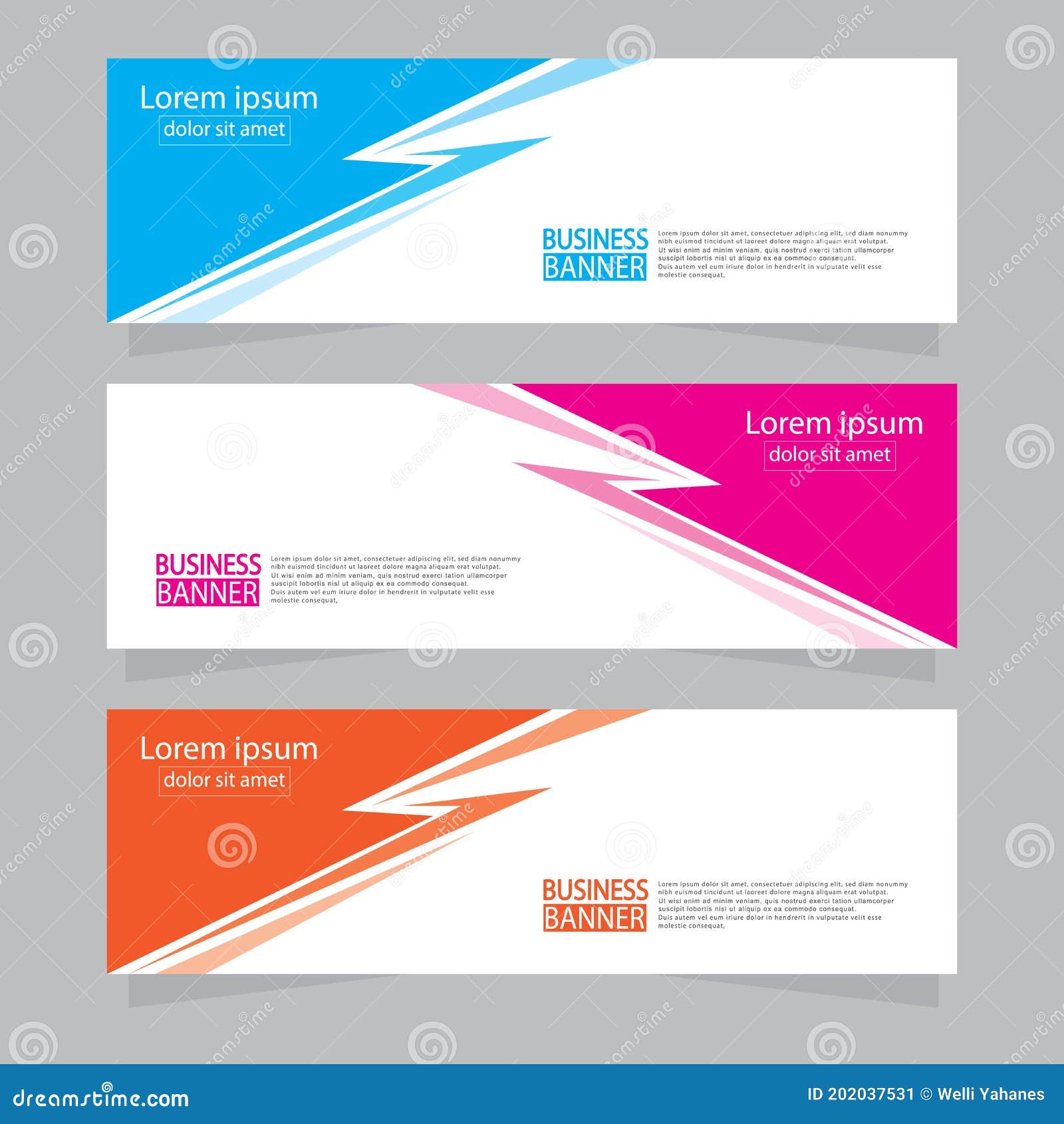 Vector Abstract Design Web Banner Template. Web Design Elements ...
