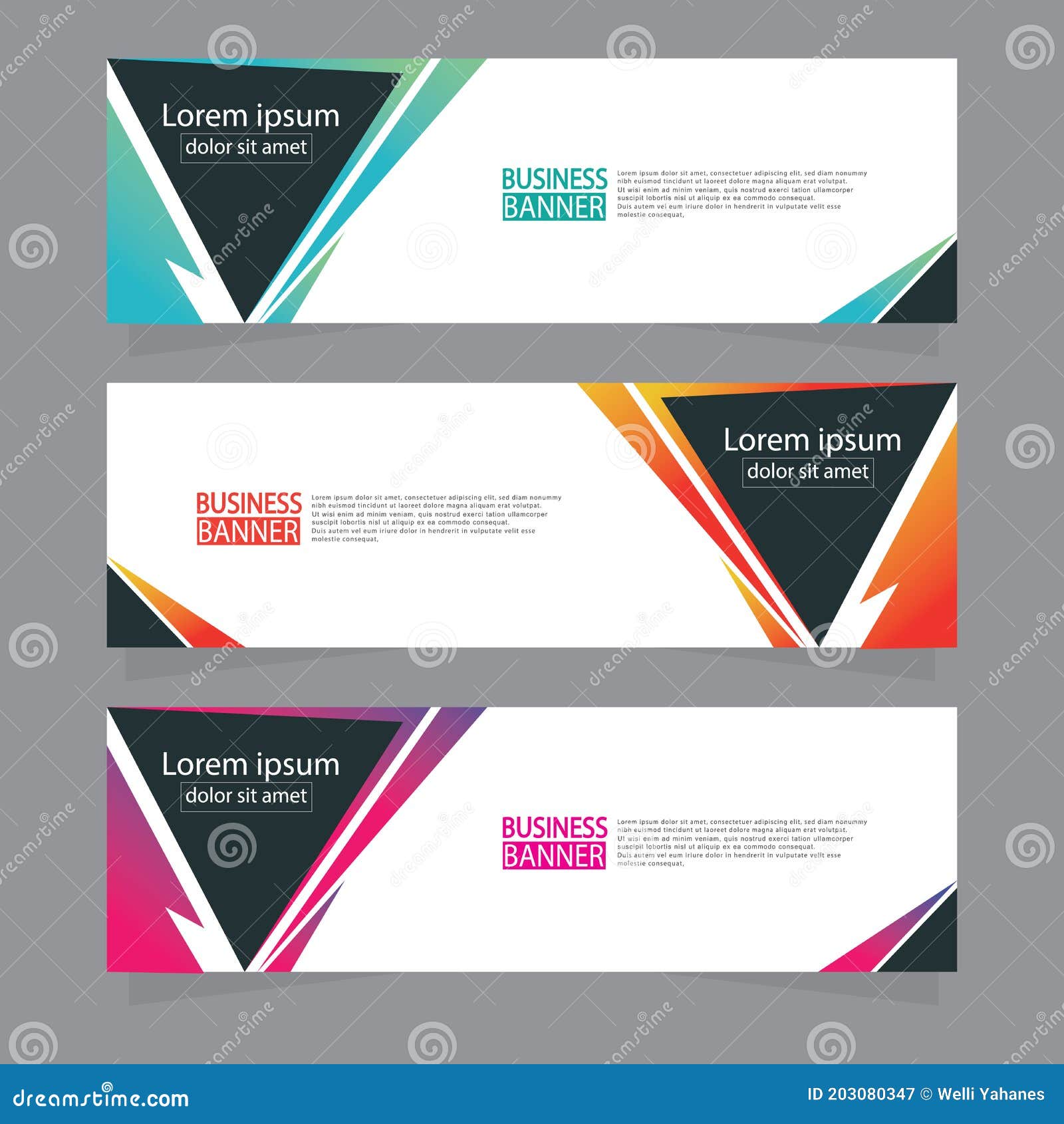 Vector Abstract Design Web Banner Template. Web Design Elements ...