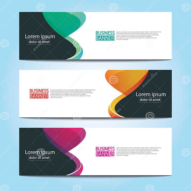 Vector Abstract Design Web Banner Template. Web Design Elements ...