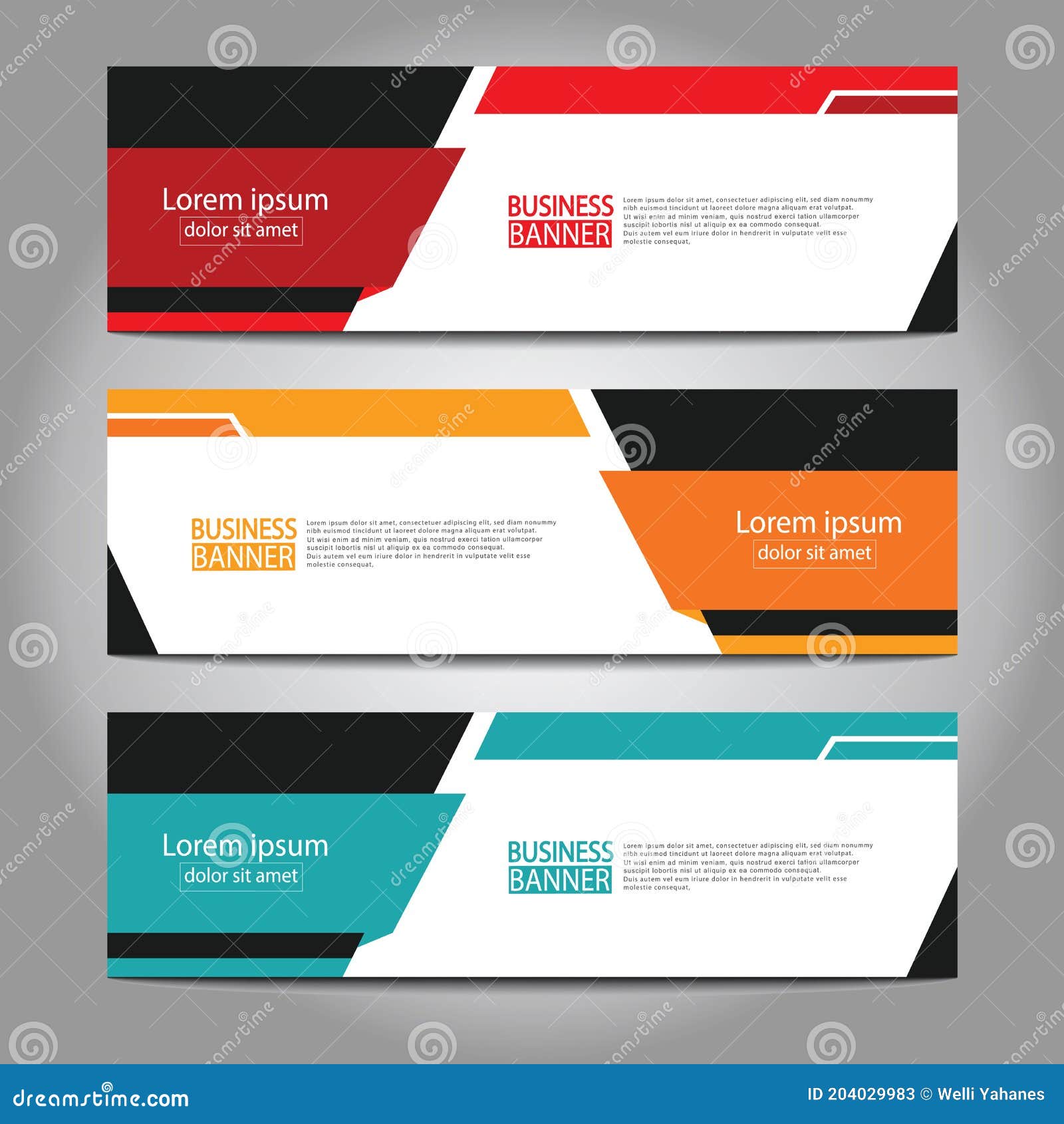 Vector Abstract Design Web Banner Template. Web Design Elements ...