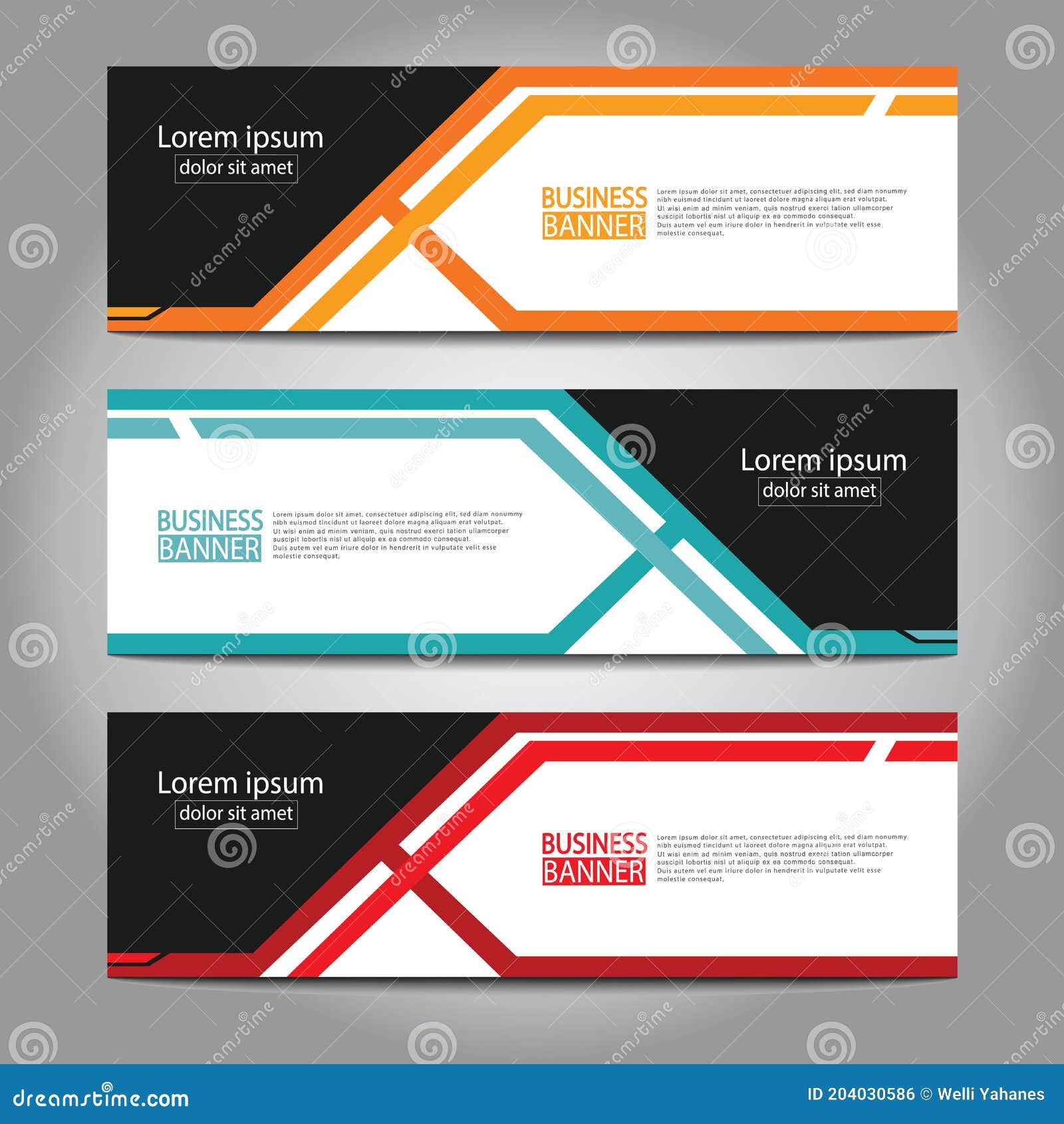 Vector Abstract Design Web Banner Template. Web Design Elements ...