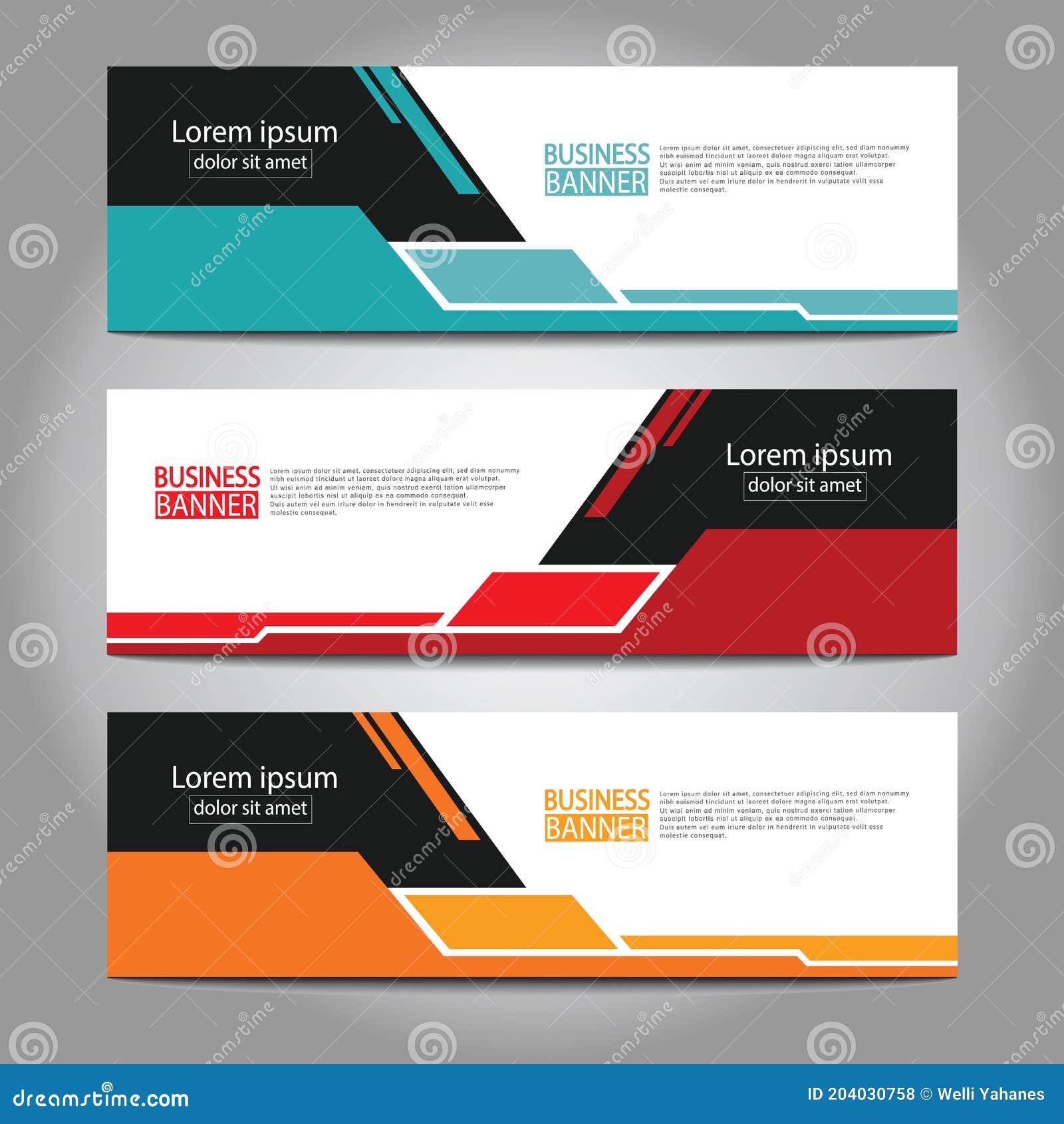 Vector Abstract Design Web Banner Template. Web Design Elements ...
