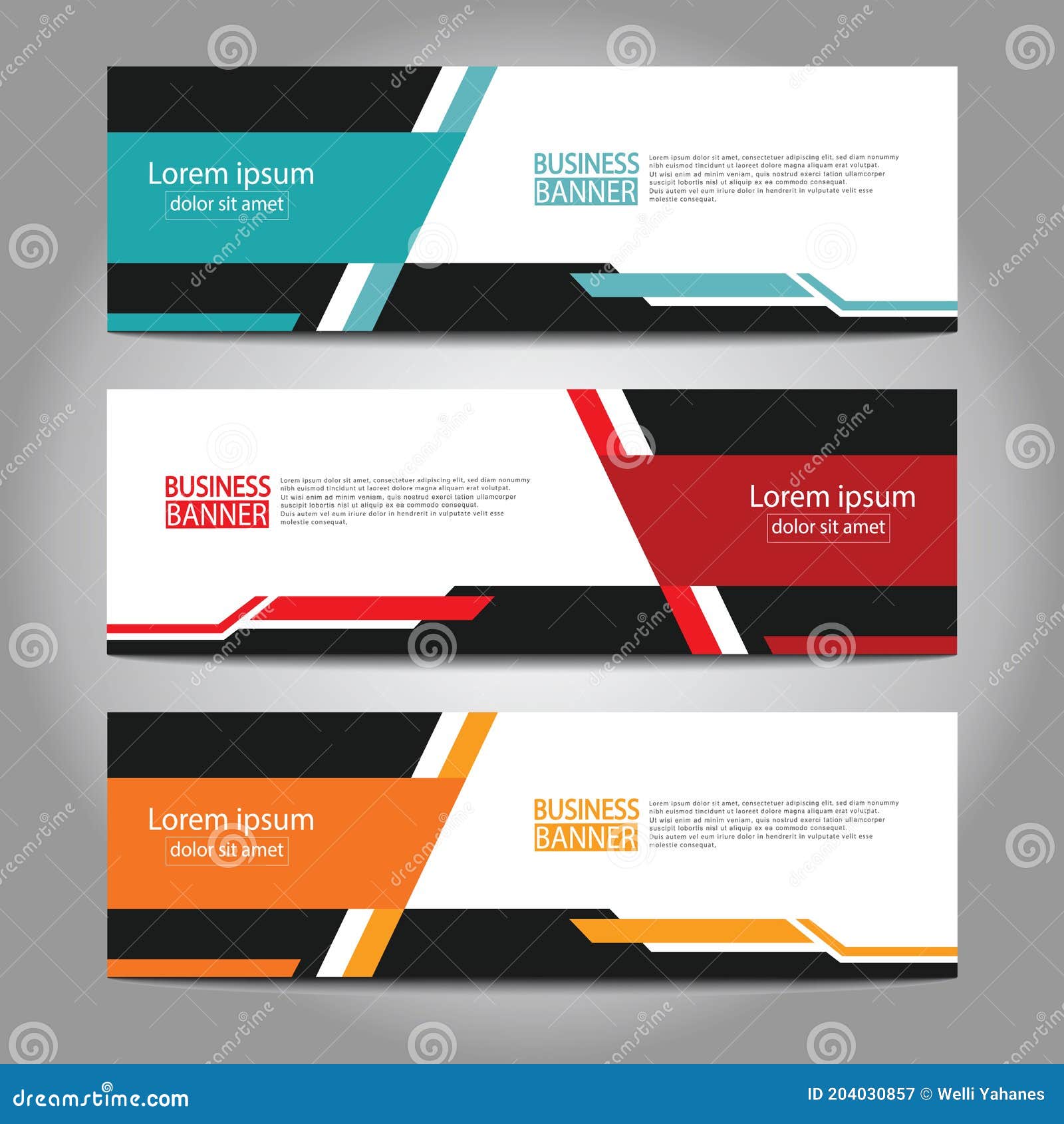 Vector Abstract Design Web Banner Template. Web Design Elements ...