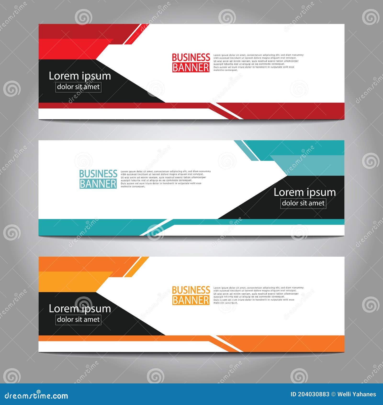 Vector Abstract Design Web Banner Template. Web Design Elements ...
