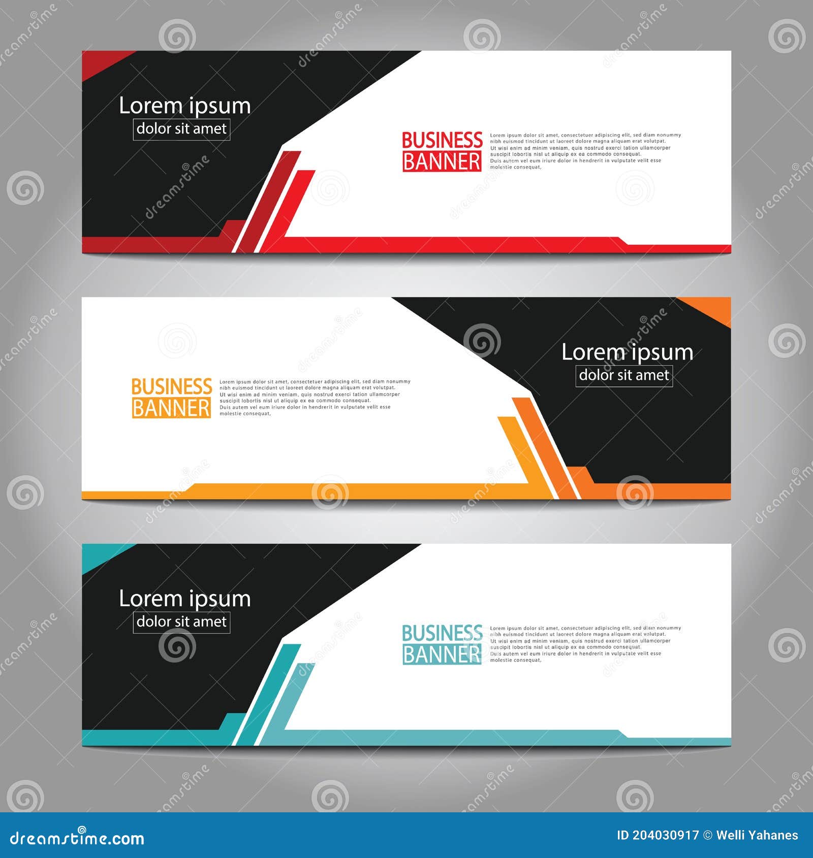 Vector Abstract Design Web Banner Template. Web Design Elements ...
