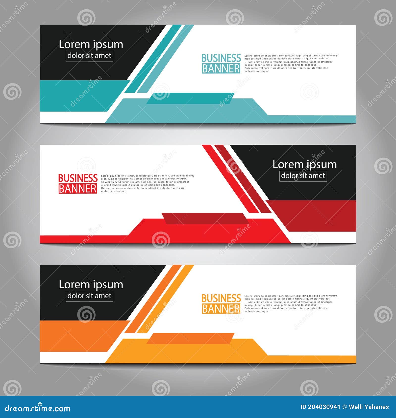 Vector Abstract Design Web Banner Template. Web Design Elements ...