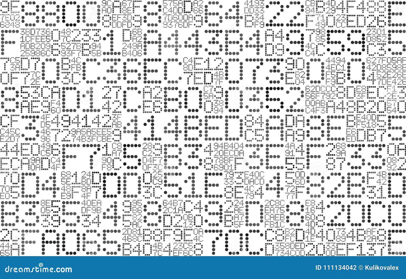 Vector Abstract Digital Background Machine Code Hexadecimal Code Random Letters And Digits