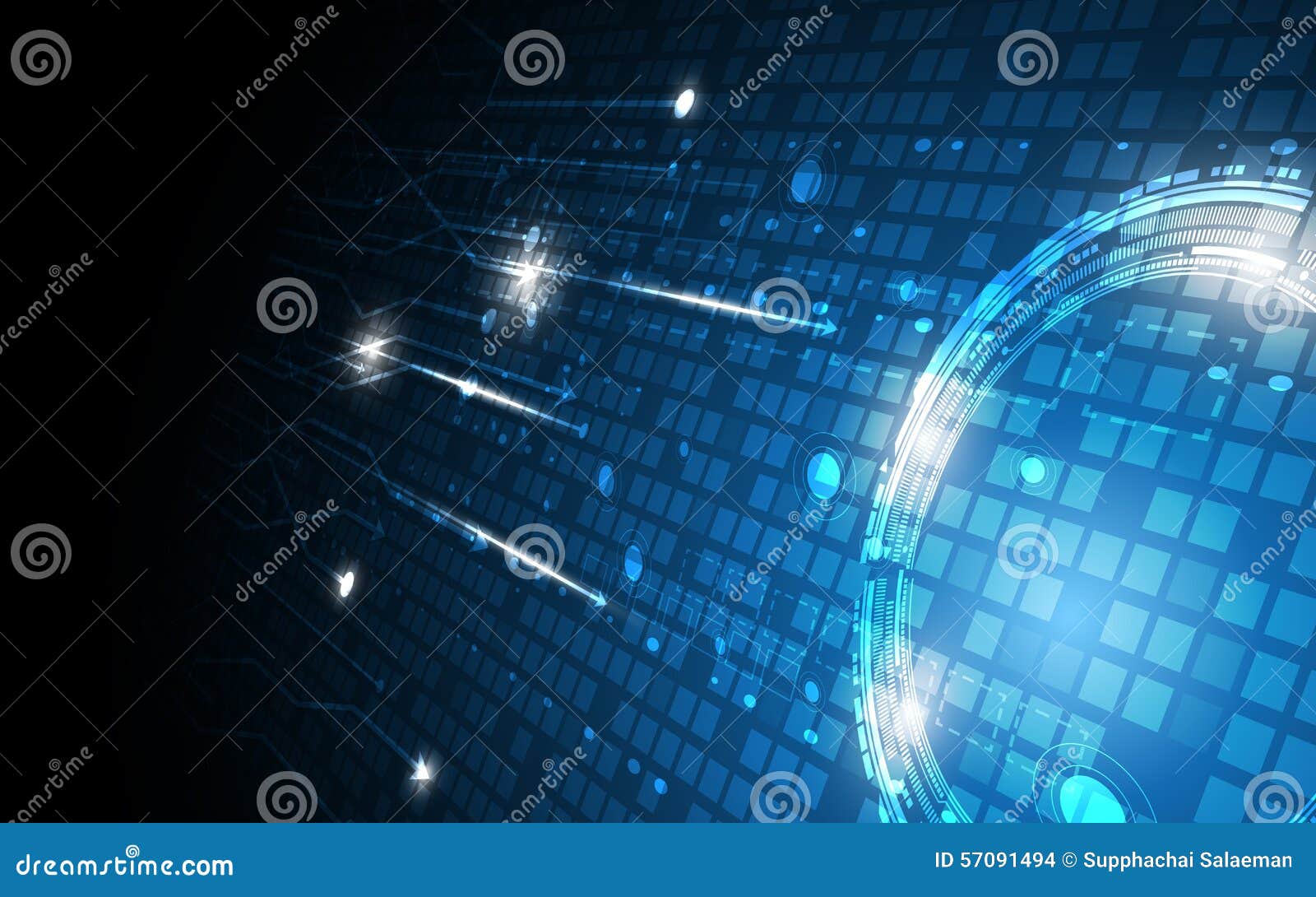 Vector Abstract Digital Pattern Tech Innovation Concept Background ...