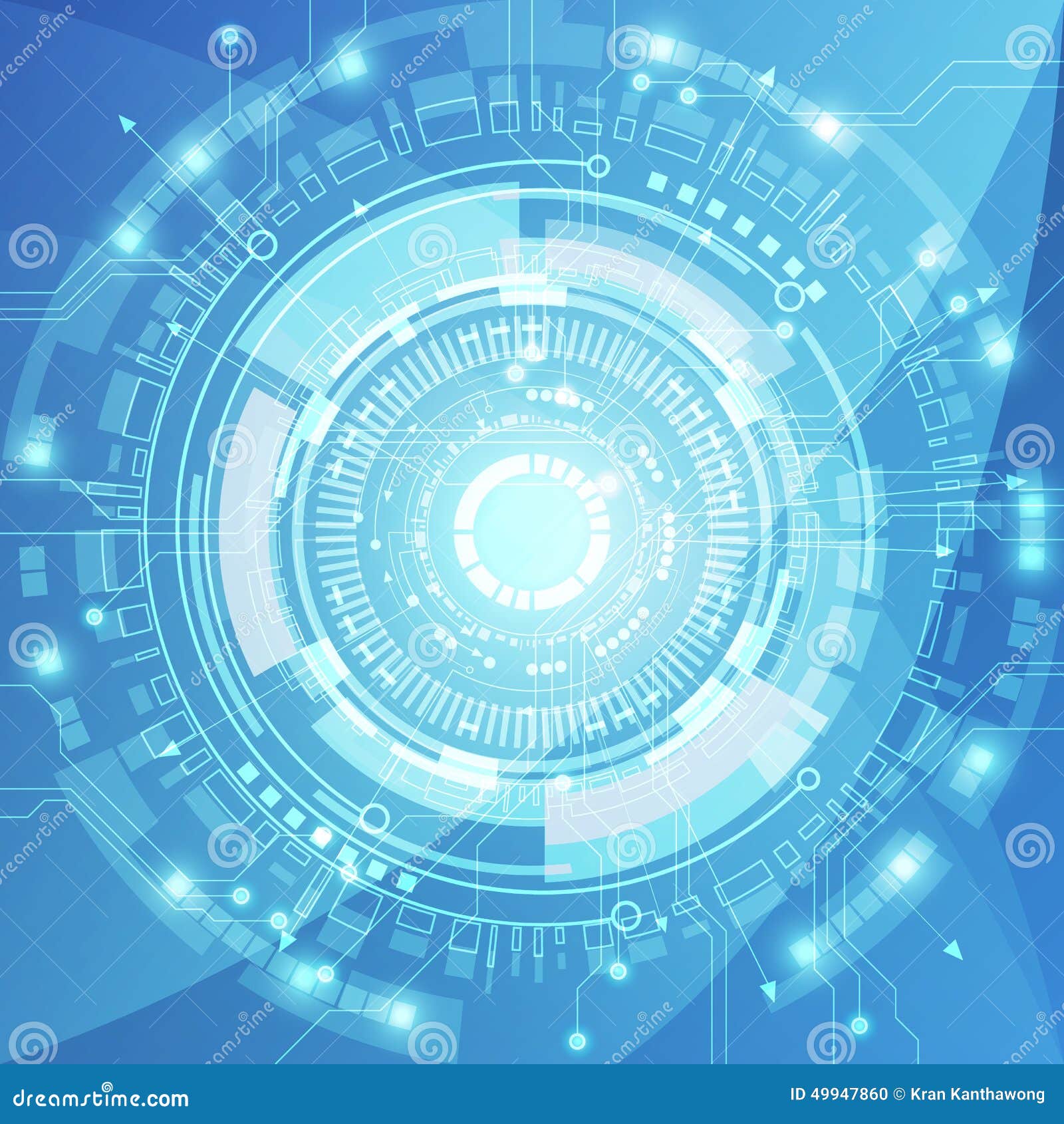 Vector Abstract Digital Technology Concept Background Stock Vector ...