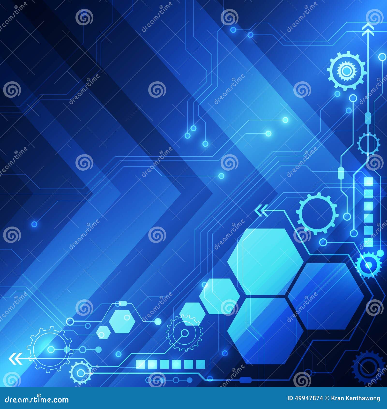 Vector Abstract Digital Technology Concept Background Stock Vector ...