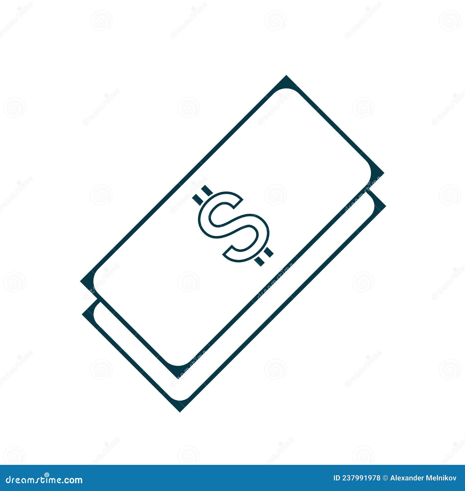 Vector Abstract Dollar Bill Icon Stock Vector - Illustration of graphic ...