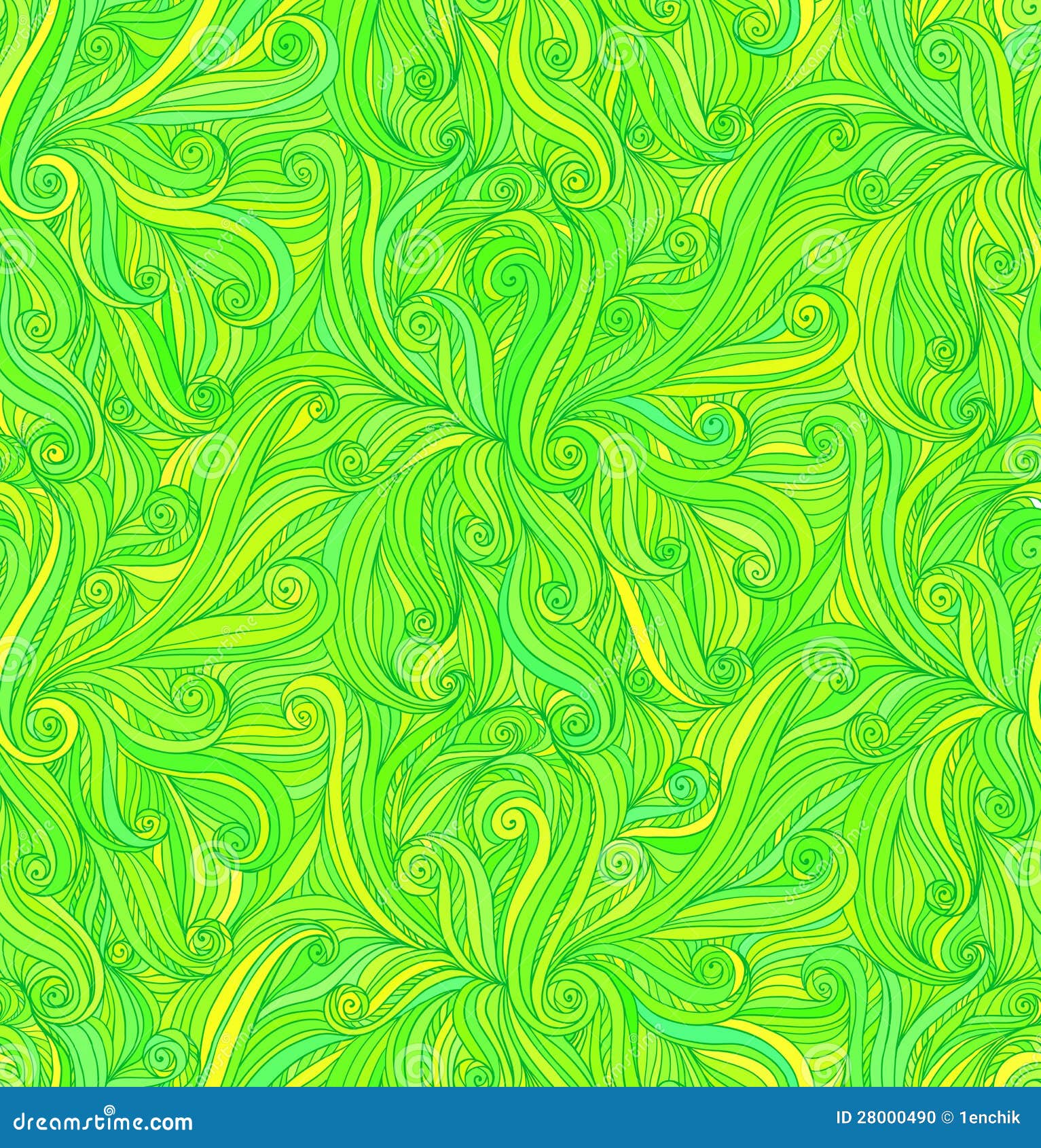 Vector Abstract Doodle Curves Seamless Pattern Stock Illustration ...