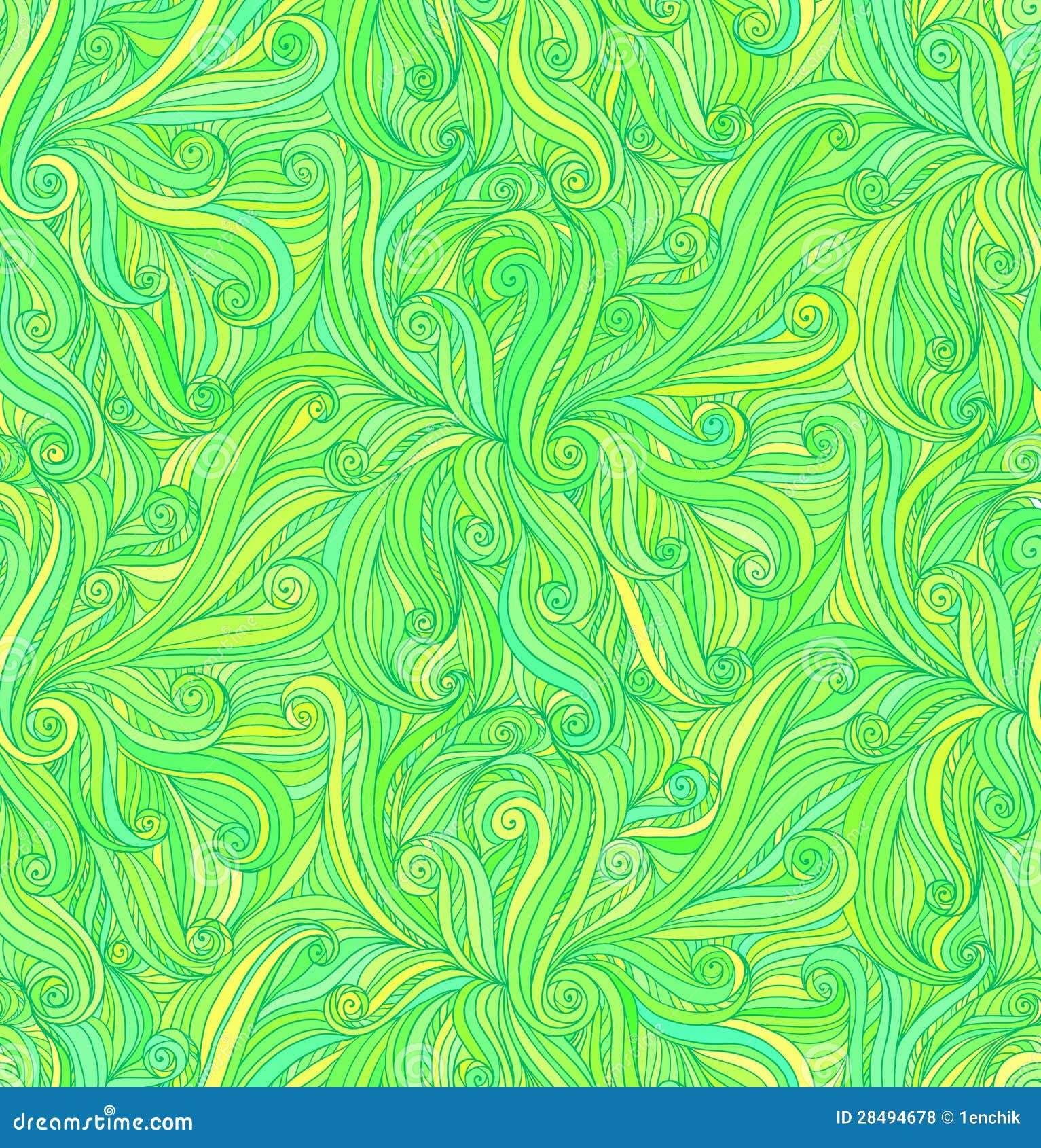 Vector Abstract Doodle Curves Seamless Pattern Stock Vector ...