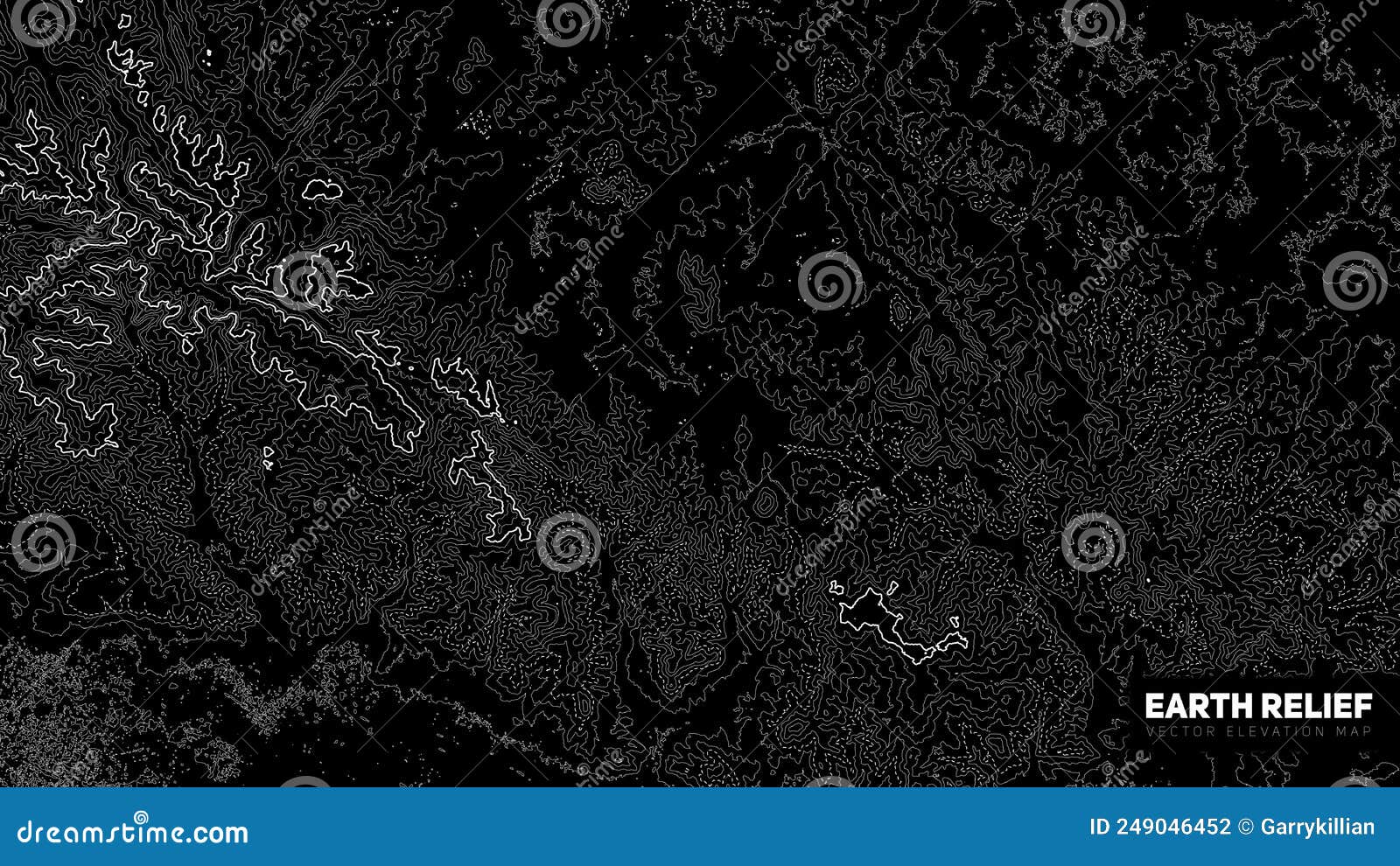 Vector Abstract Earth Relief Map. Generated Conceptual Elevation Map ...