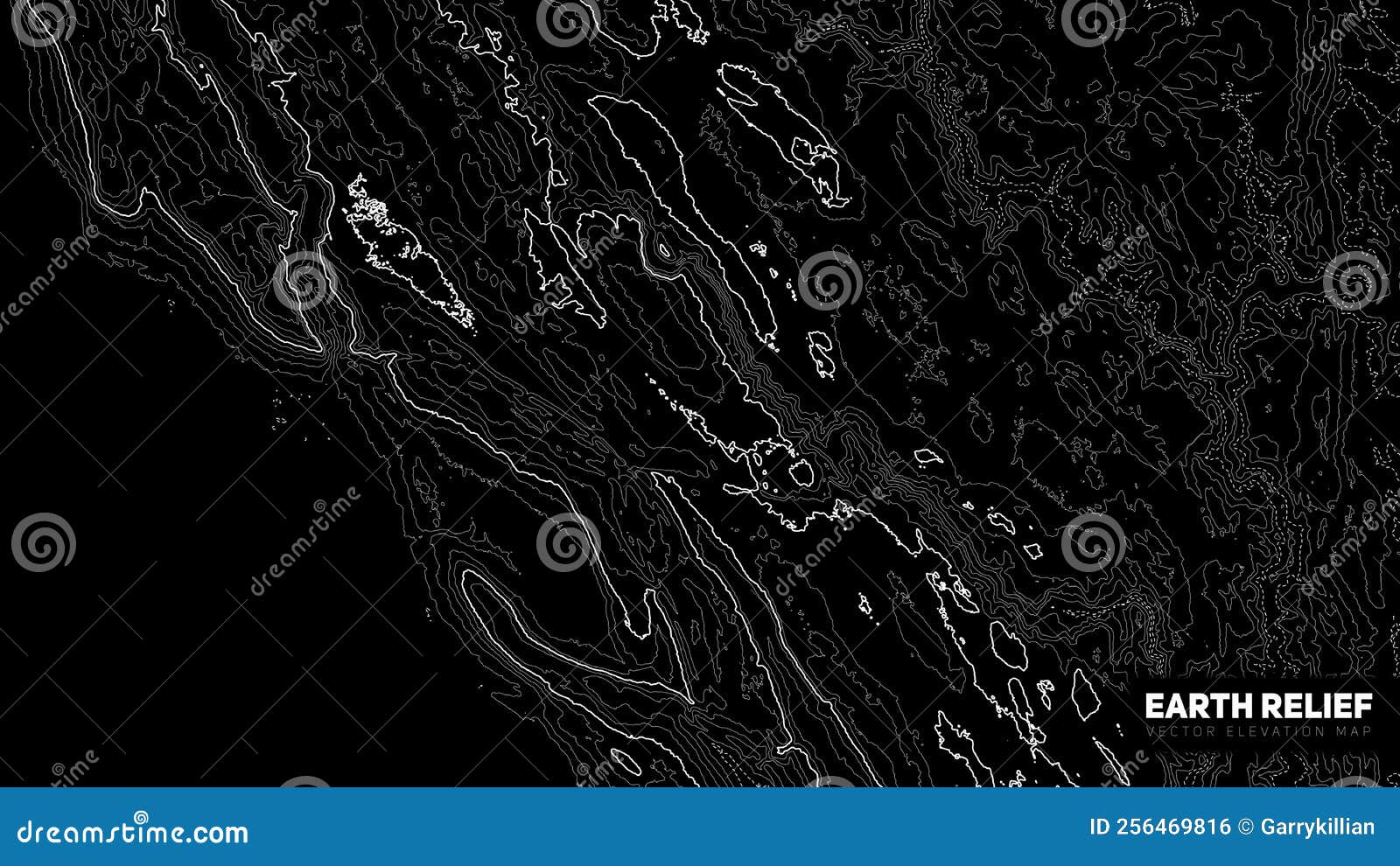 Vector Abstract Earth Relief Map. Generated Conceptual Elevation Map ...