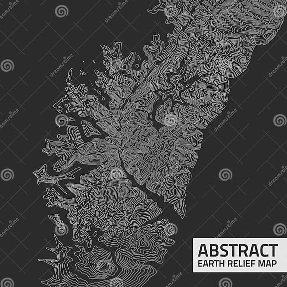Vector Abstract Earth Relief Map. Stock Vector - Illustration of ...