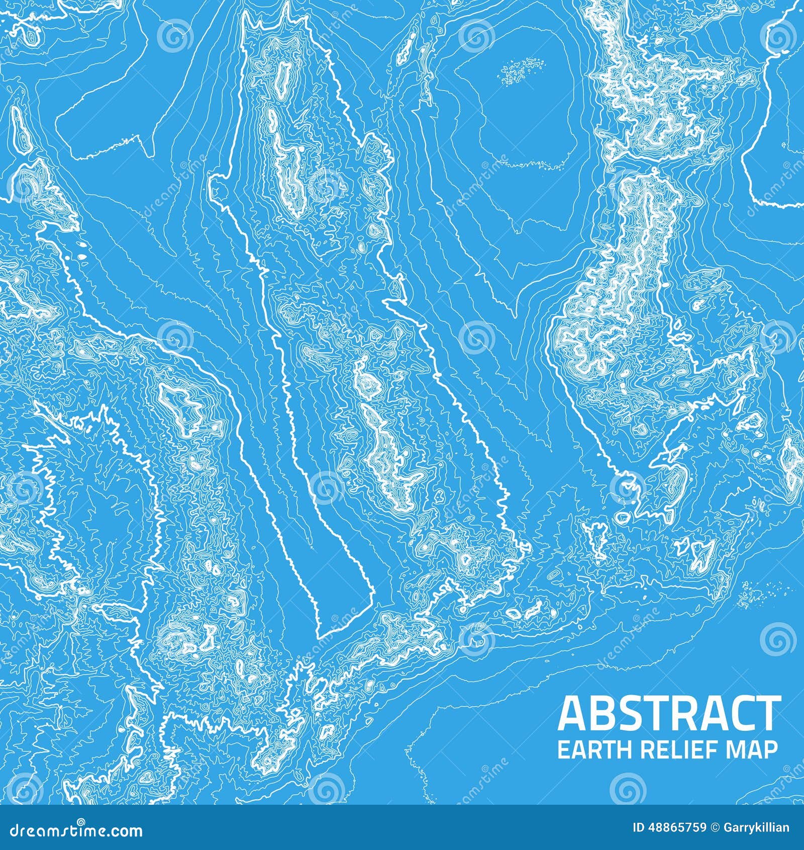 Vector Abstract Earth Relief Map. Stock Vector - Illustration of space ...