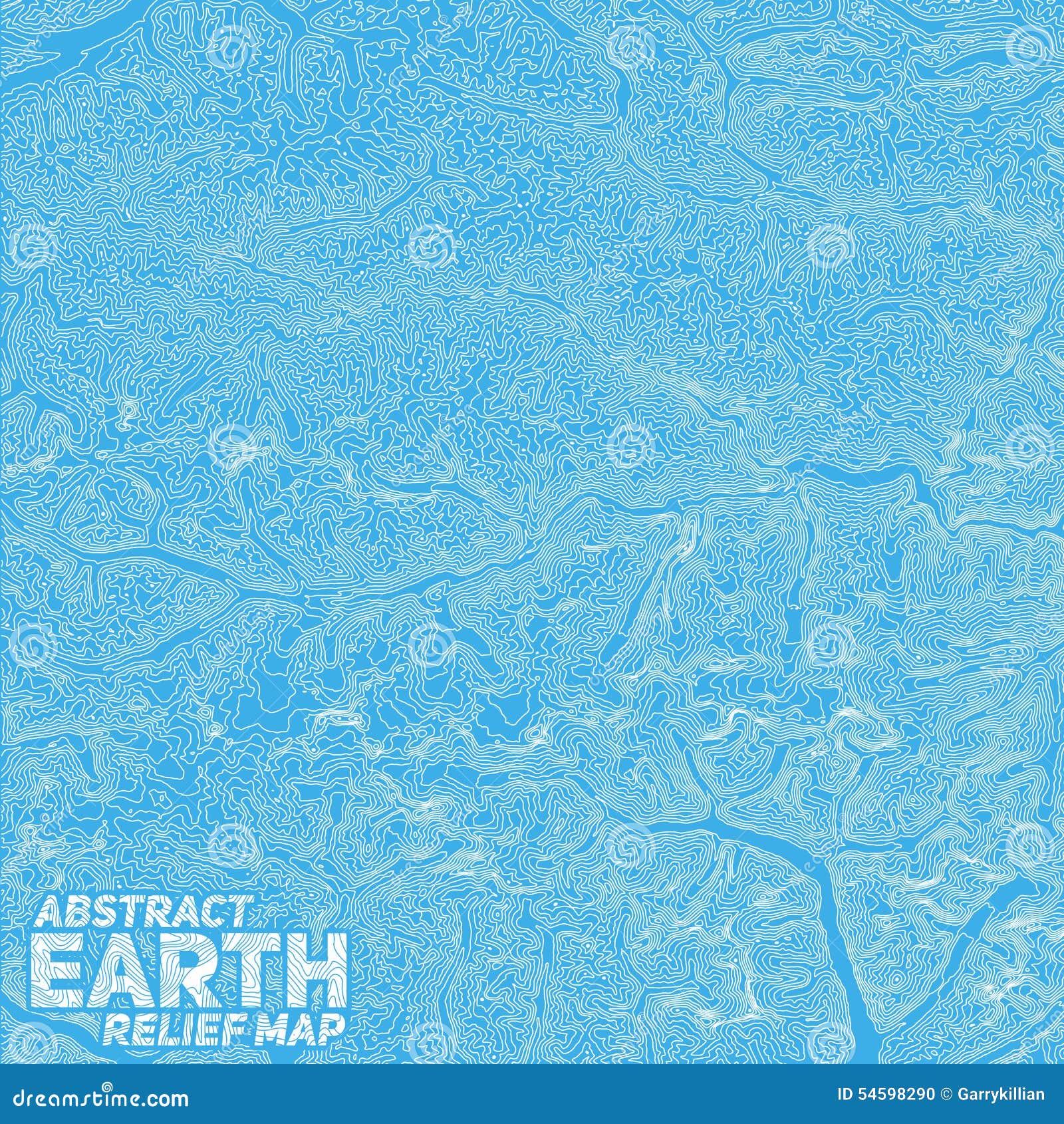 Vector Abstract Earth Relief Map Stock Vector - Illustration of chart ...