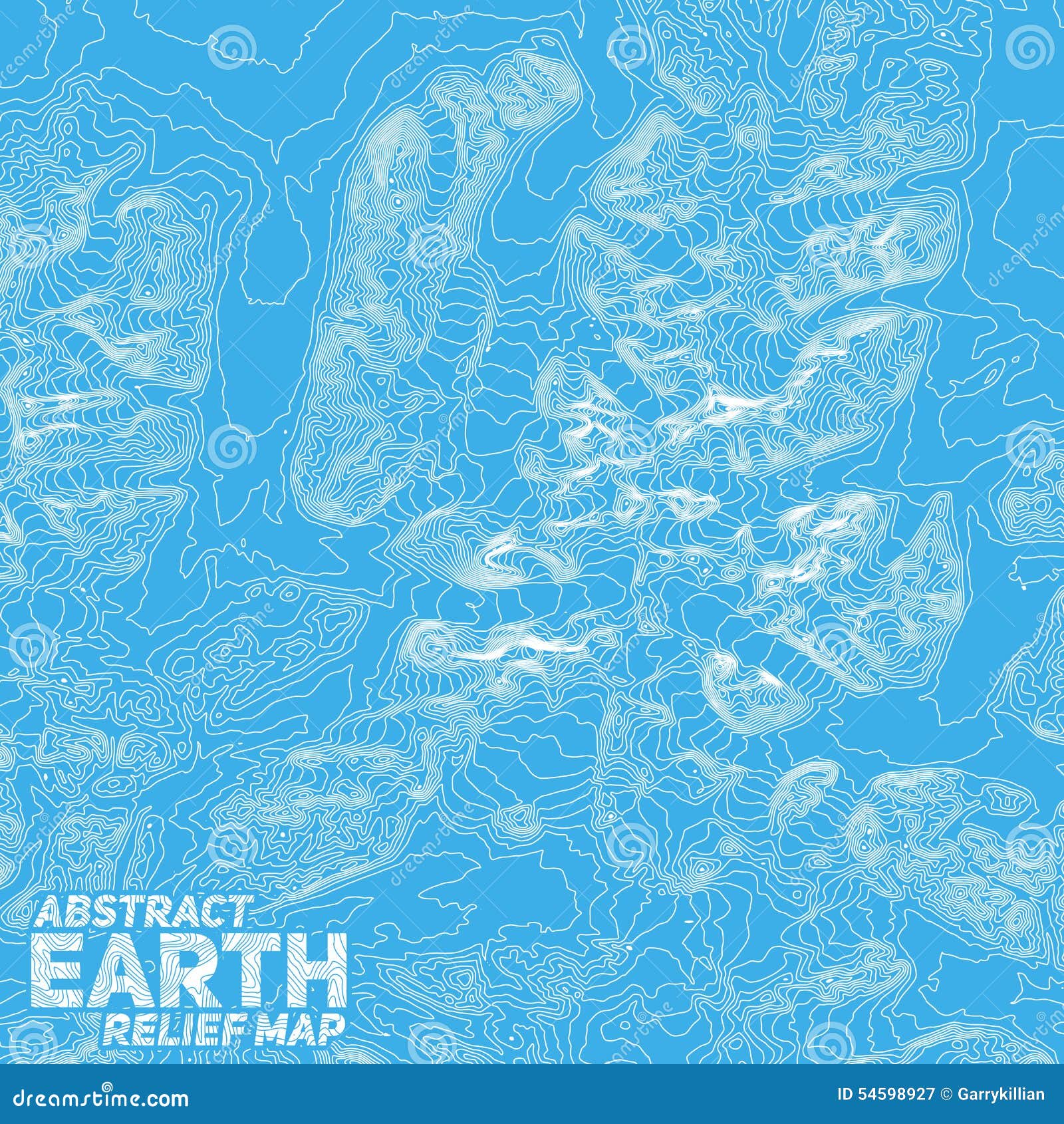 Vector Abstract Earth Relief Map Stock Vector - Illustration of hiking ...