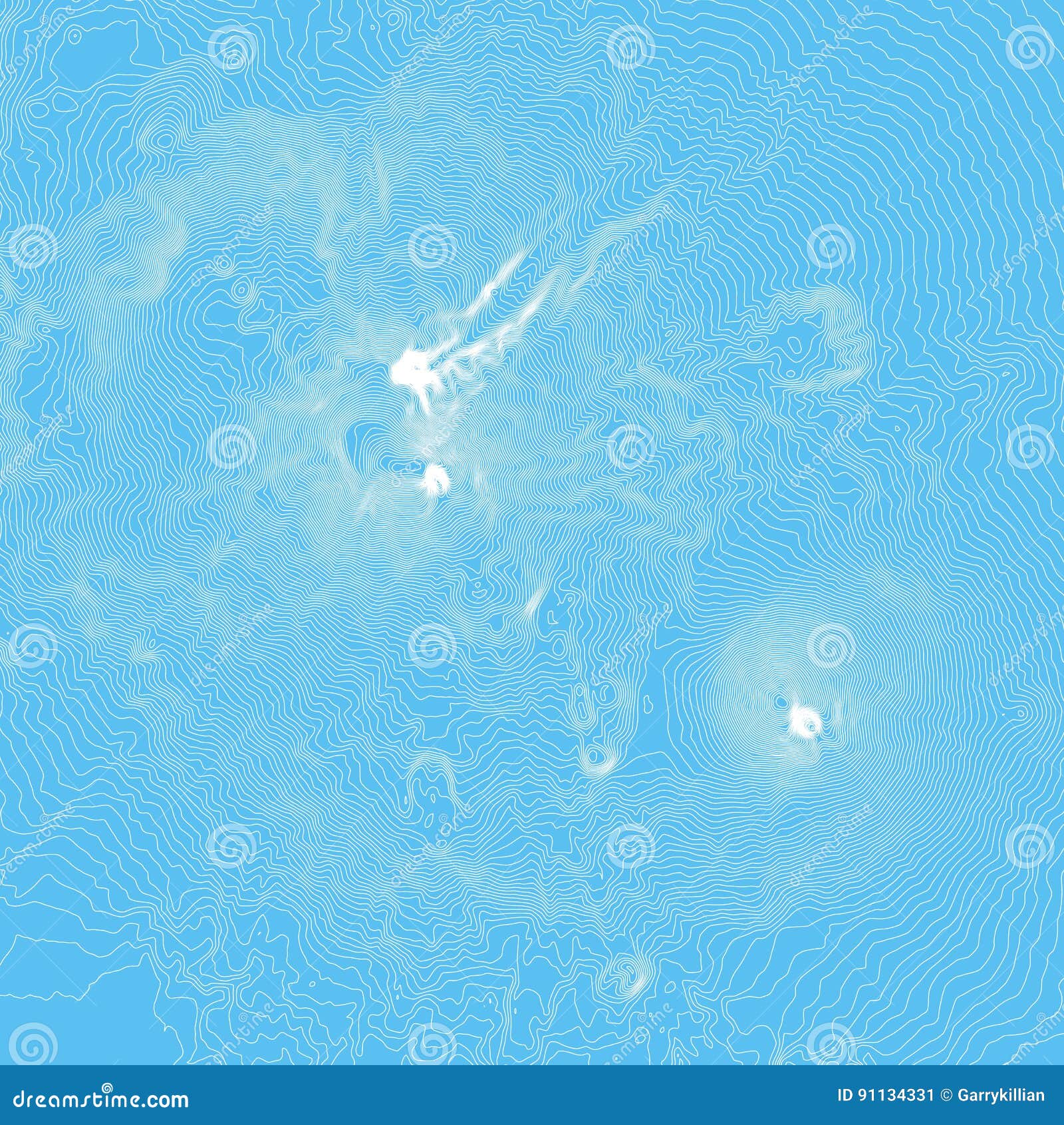 Vector Abstract Earth Relief Map. Generated Conceptual Elevation Map ...