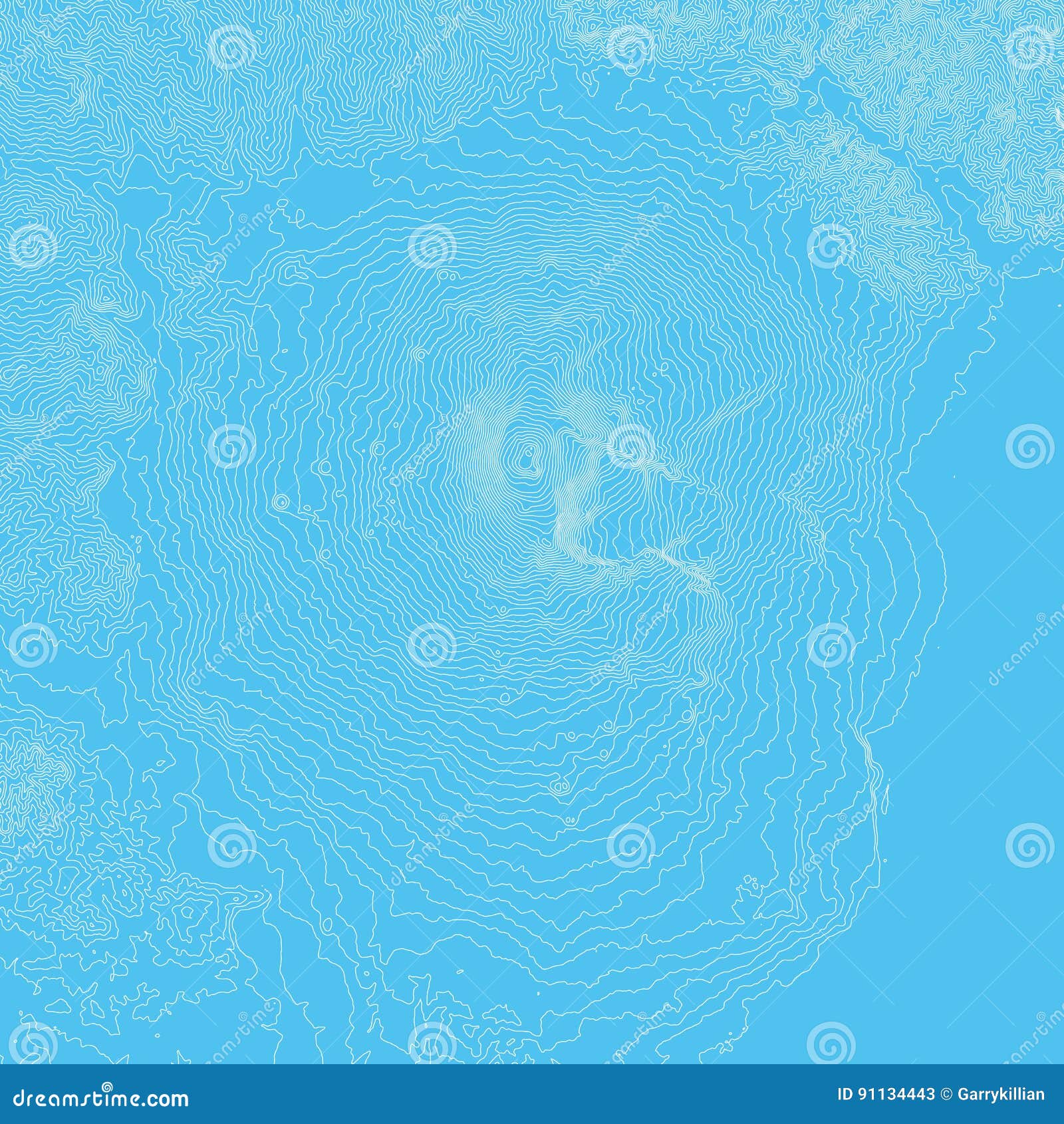 Vector Abstract Earth Relief Map. Generated Conceptual Elevation Map ...
