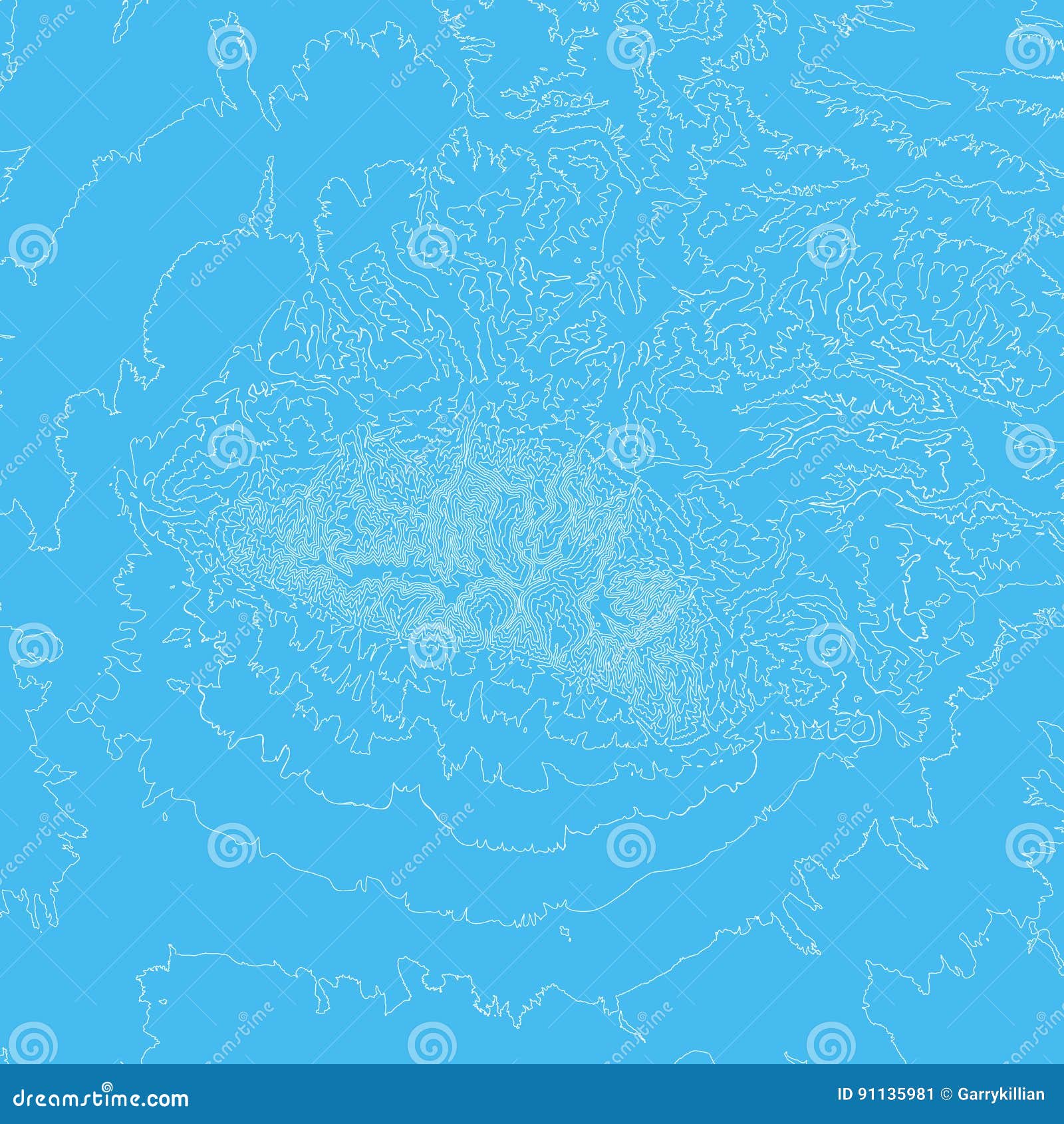 Vector Abstract Earth Relief Map. Generated Conceptual Elevation Map ...
