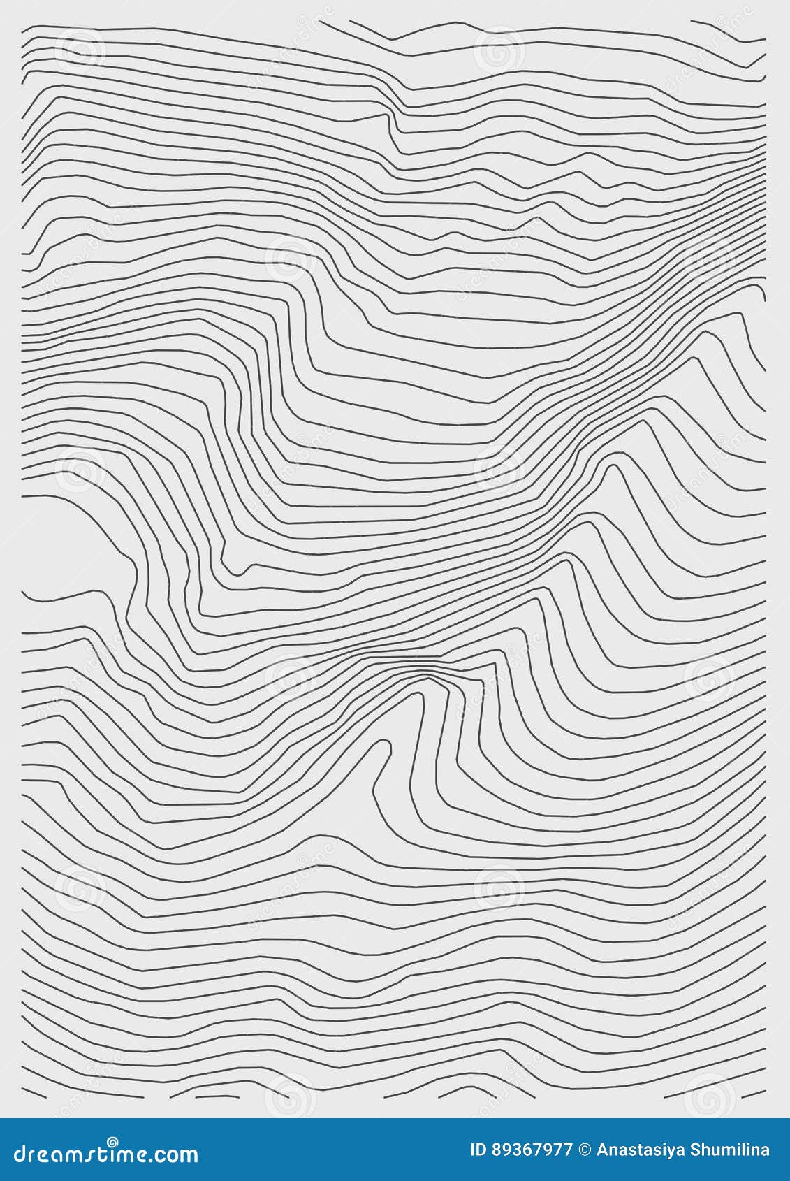 Vector Abstract Earth Relief Map. Generated Conceptual Elevation Map ...