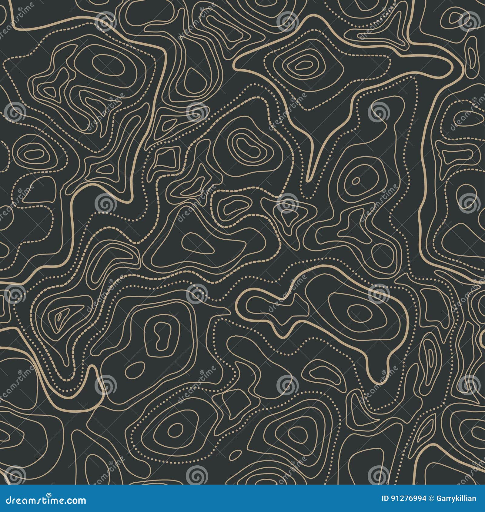 Vector Abstract Earth Seamless Relief Map. Generated Conceptual ...