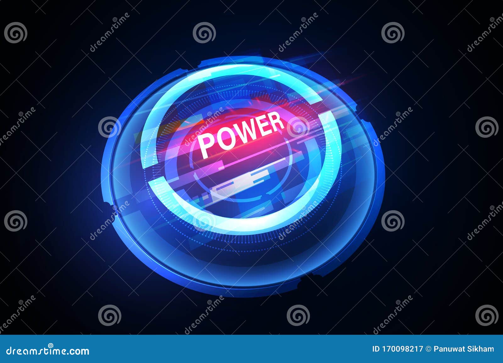 Vector Abstract Electric Power Background, Circle Banner Technology ...