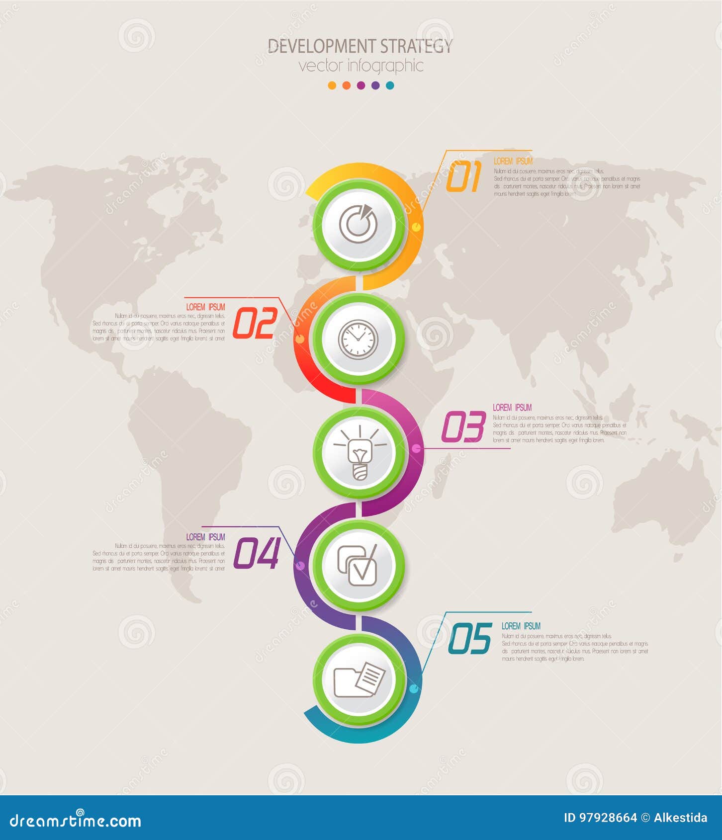 Vector Abstract Element for Business. Strategy in Stages Stock Vector ...