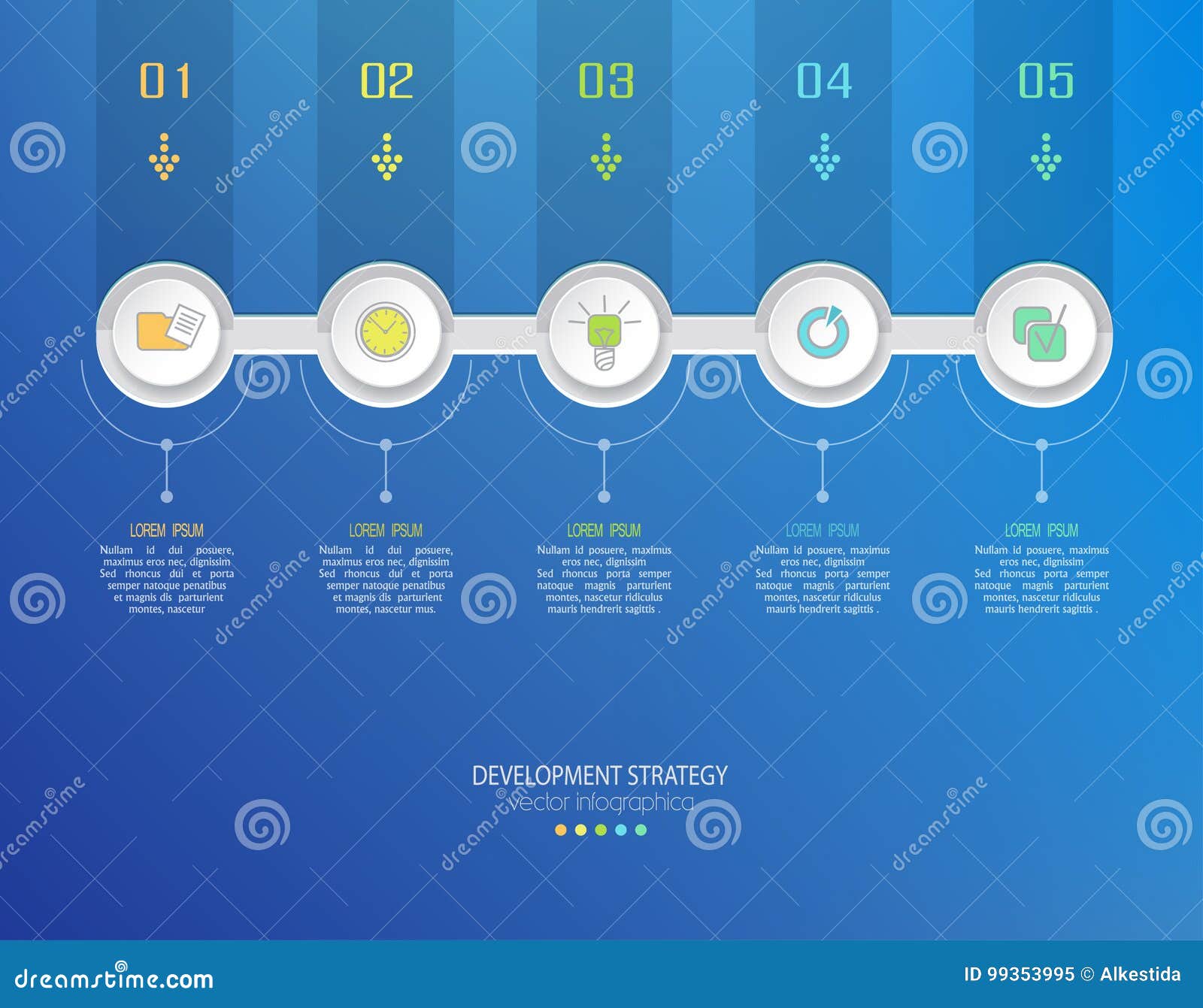 Vector Abstract Element for Business. Strategy in Stages Stock Vector ...