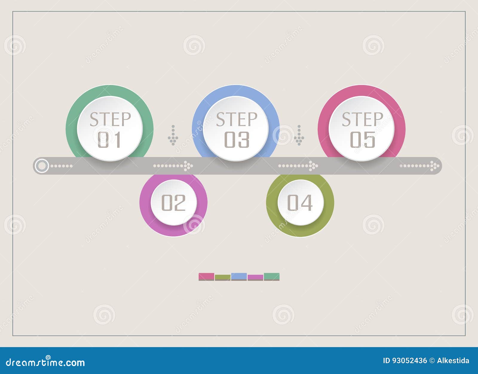 Vector Abstract Element for Business. Strategy in Stages Stock Vector ...
