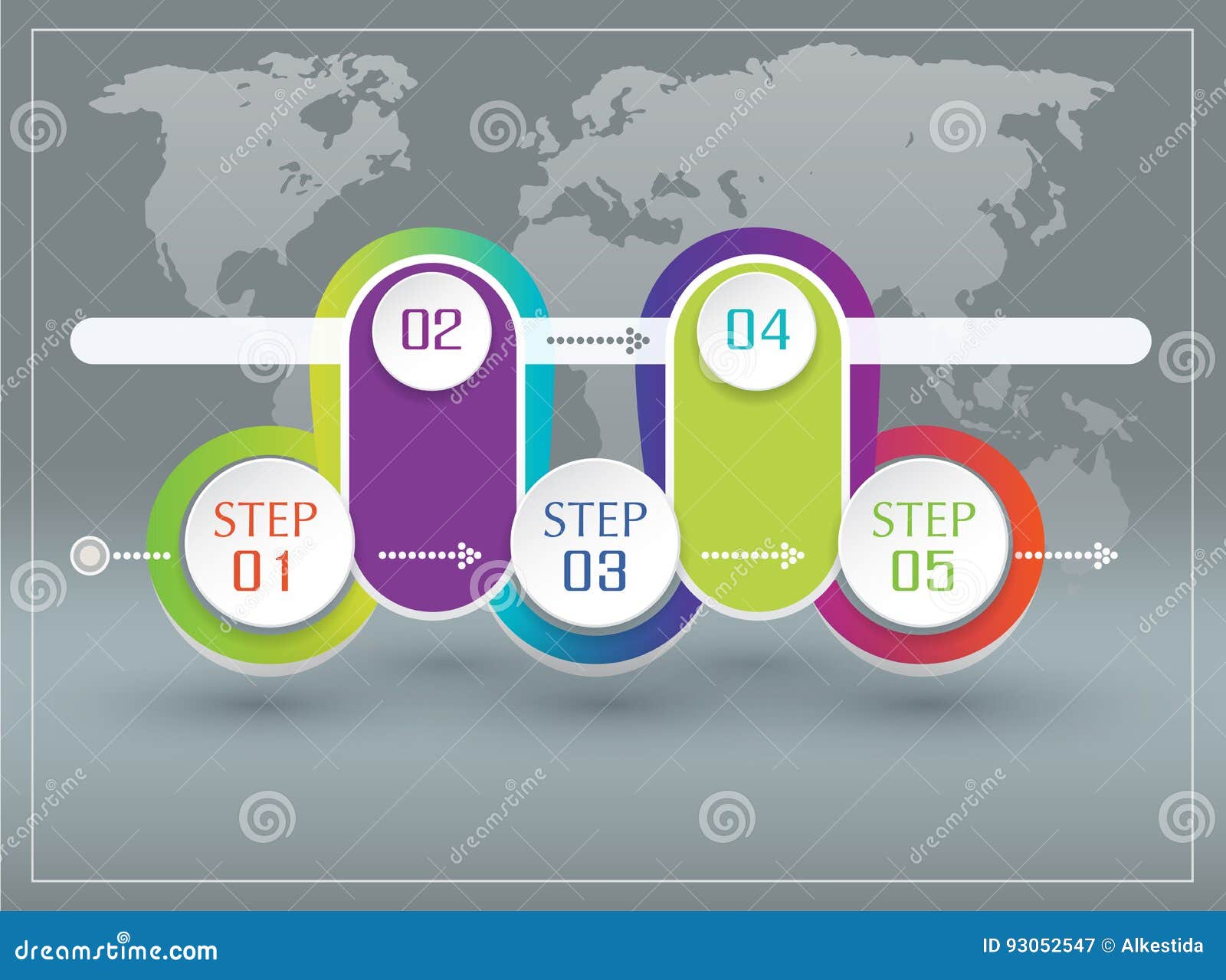 Vector Abstract Element for Business. Strategy in Stages Stock Vector ...