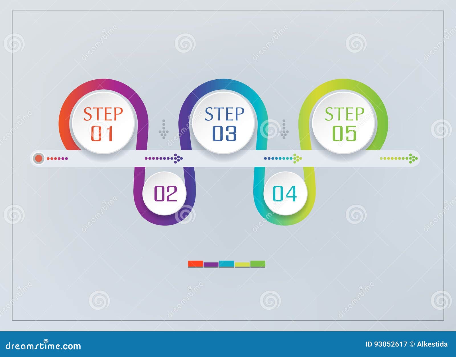 Vector Abstract Element for Business. Strategy in Stages Stock Vector ...