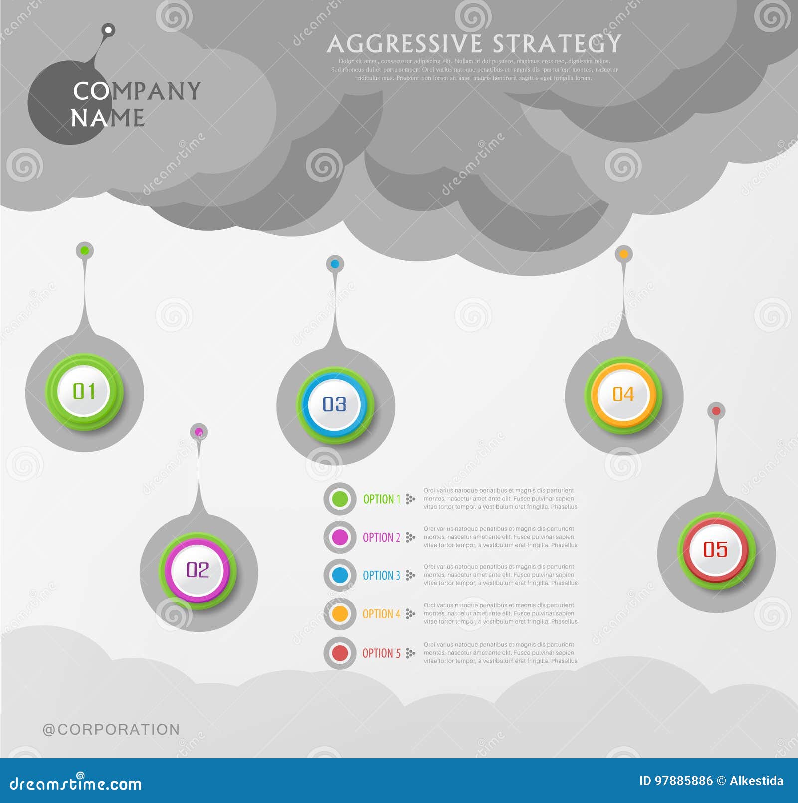 Vector Abstract Element for Business. Strategy in Stages Stock Vector ...