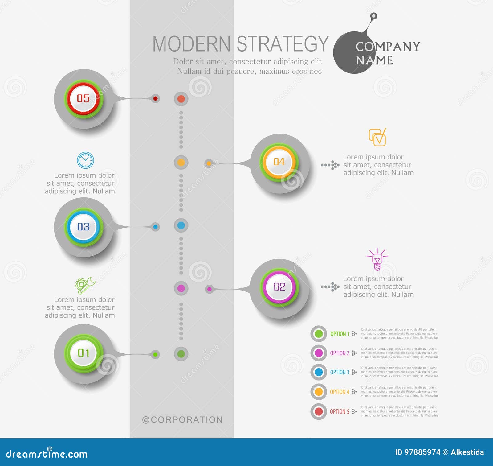 Vector Abstract Element for Business. Strategy in Stages Stock Vector ...