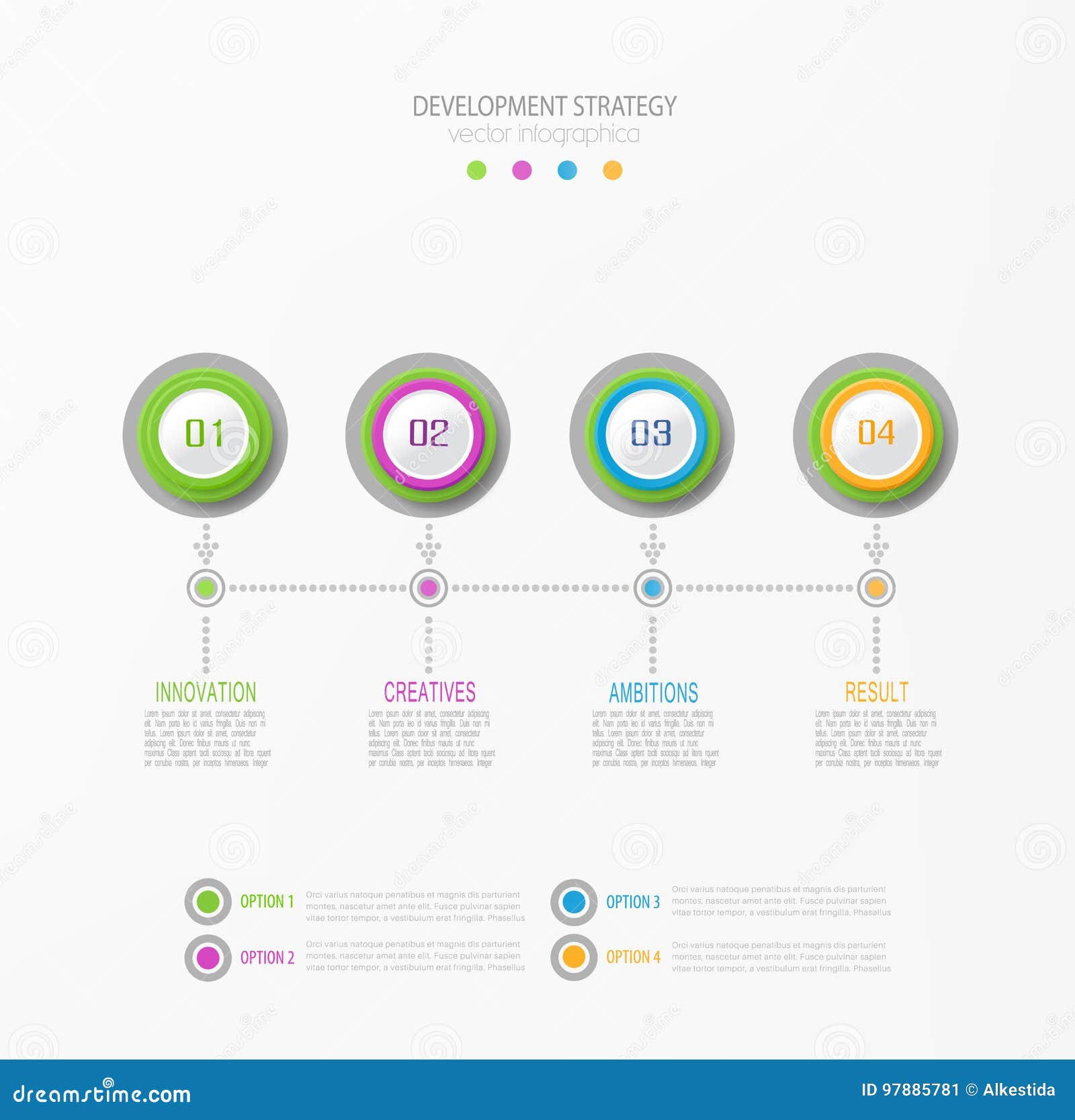 Vector Abstract Element for Business.Strategy in Stages Stock Vector ...