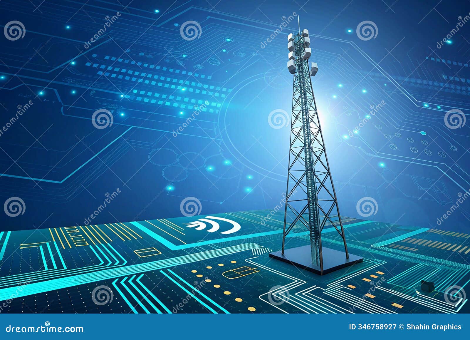 Vector Abstract Engineering Future Technology, Electric Telecom ...