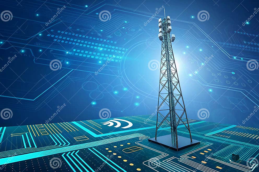 Vector Abstract Engineering Future Technology, Electric Telecom ...