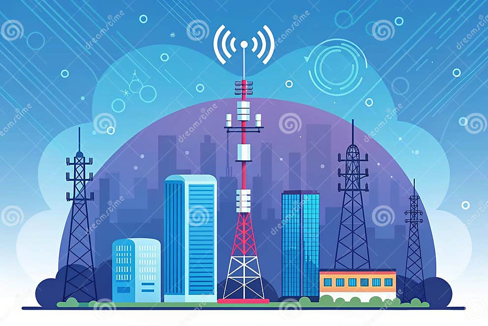 Vector Abstract Engineering Future Technology, Electric Telecom ...