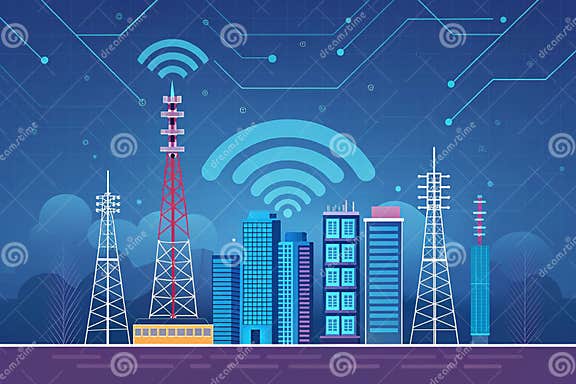 Vector Abstract Engineering Future Technology, Electric Telecom ...