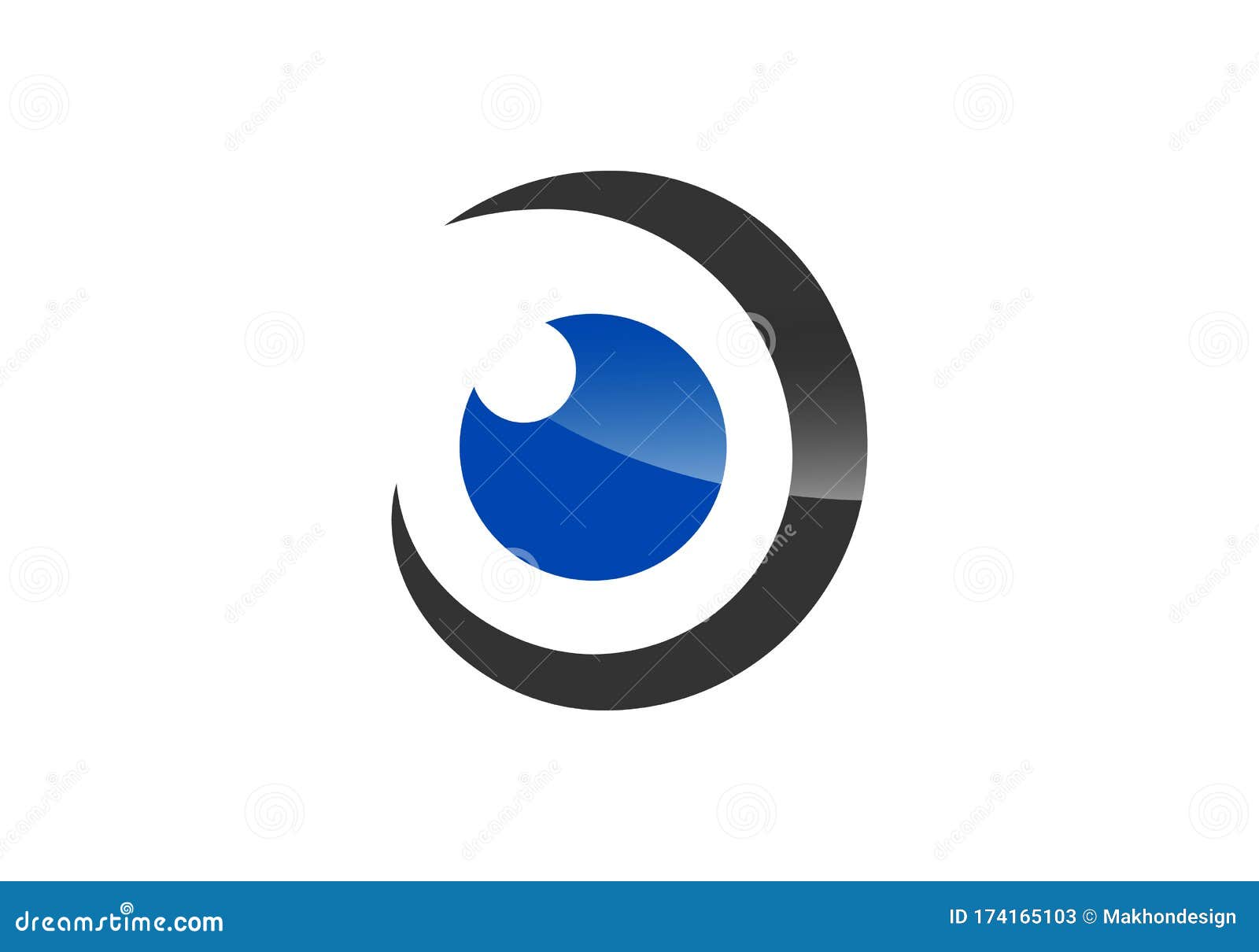 Vector Abstract Eye Logo, Sign, Emblem Design Element. Design Concept ...