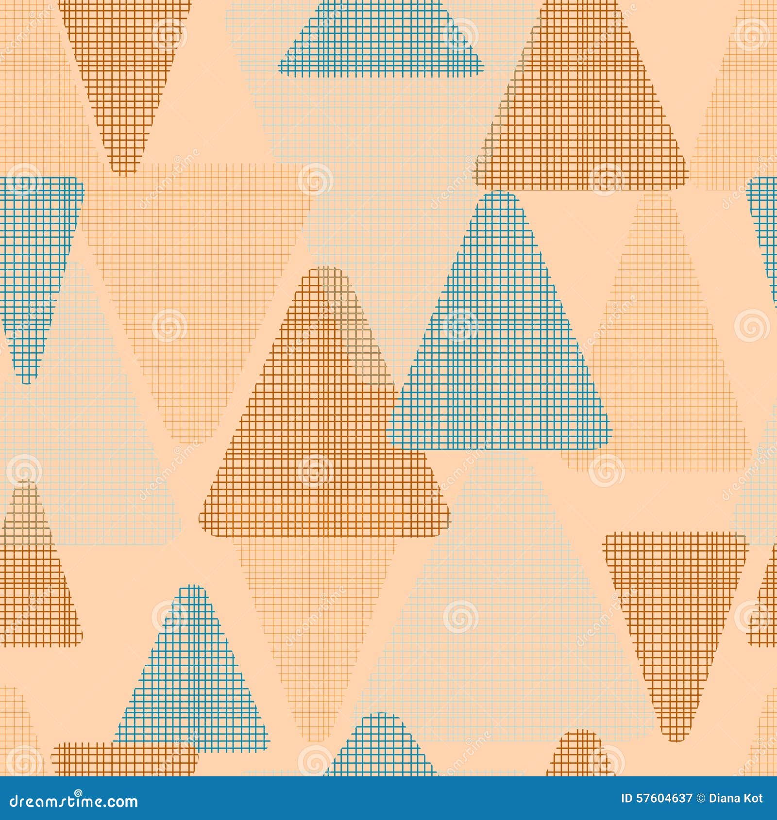 Vector Abstract Fabric Triangles Seamless Pattern Stock Vector ...