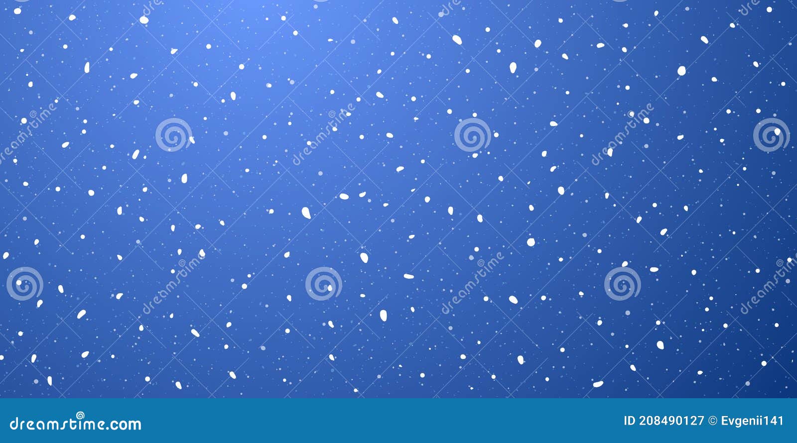 Vector Abstract Falling Snow on Blue Background Stock Vector ...