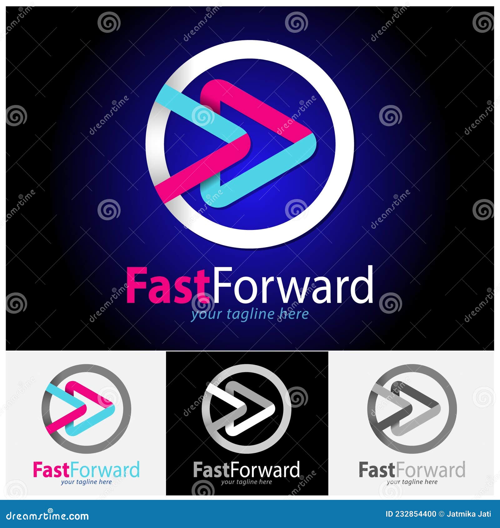 Fast Forward Symbol or Icon. Stock Vector - Illustration of boost, fast ...