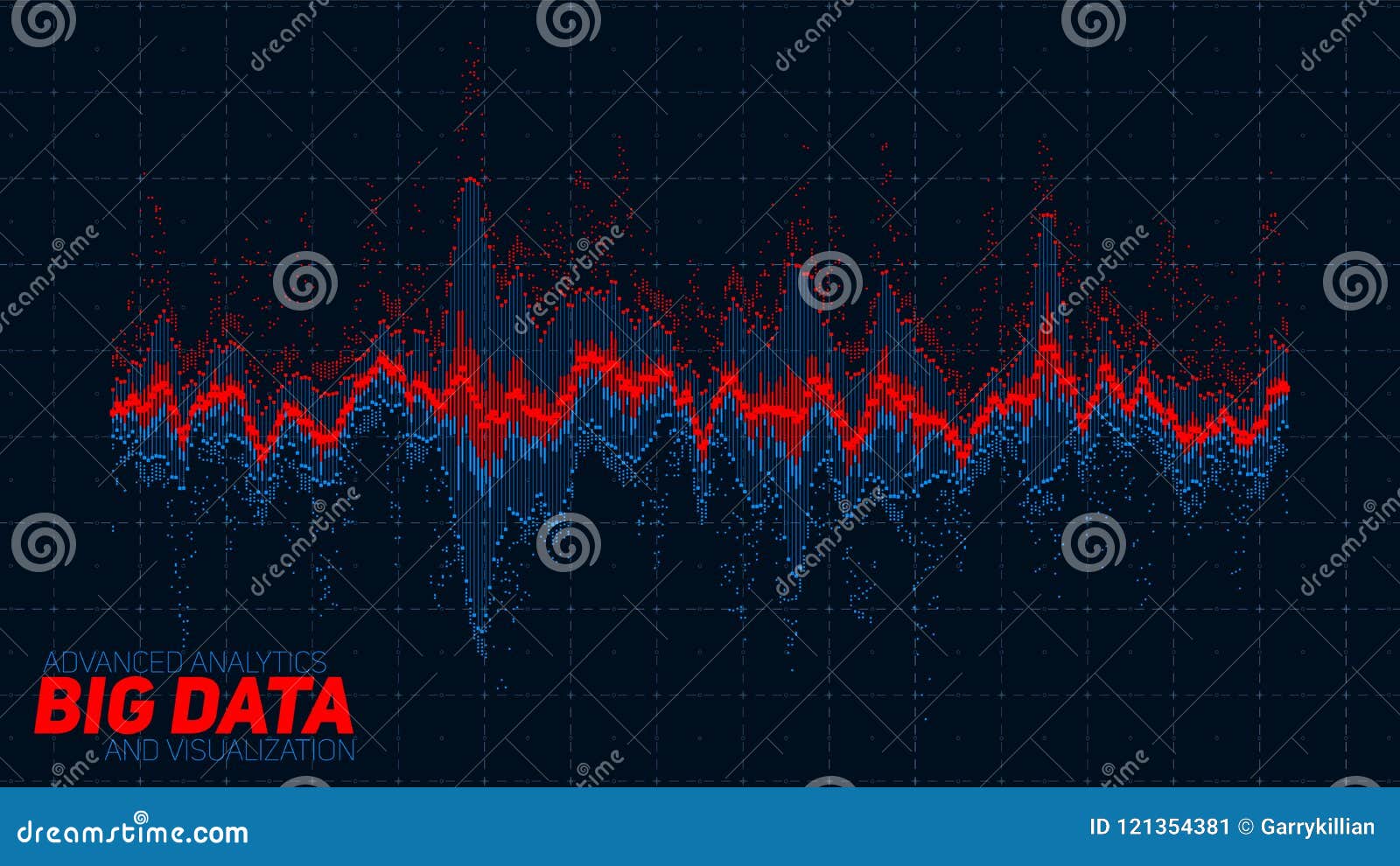 Vector Abstract Financial Big Data Graph Visualization. Stock Index ...